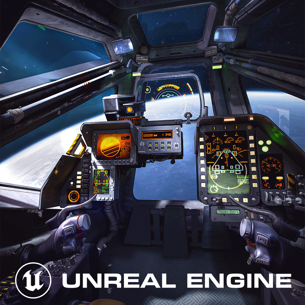ArtStation - Retro Sci-Fi Cockpit - Unreal Engine 5