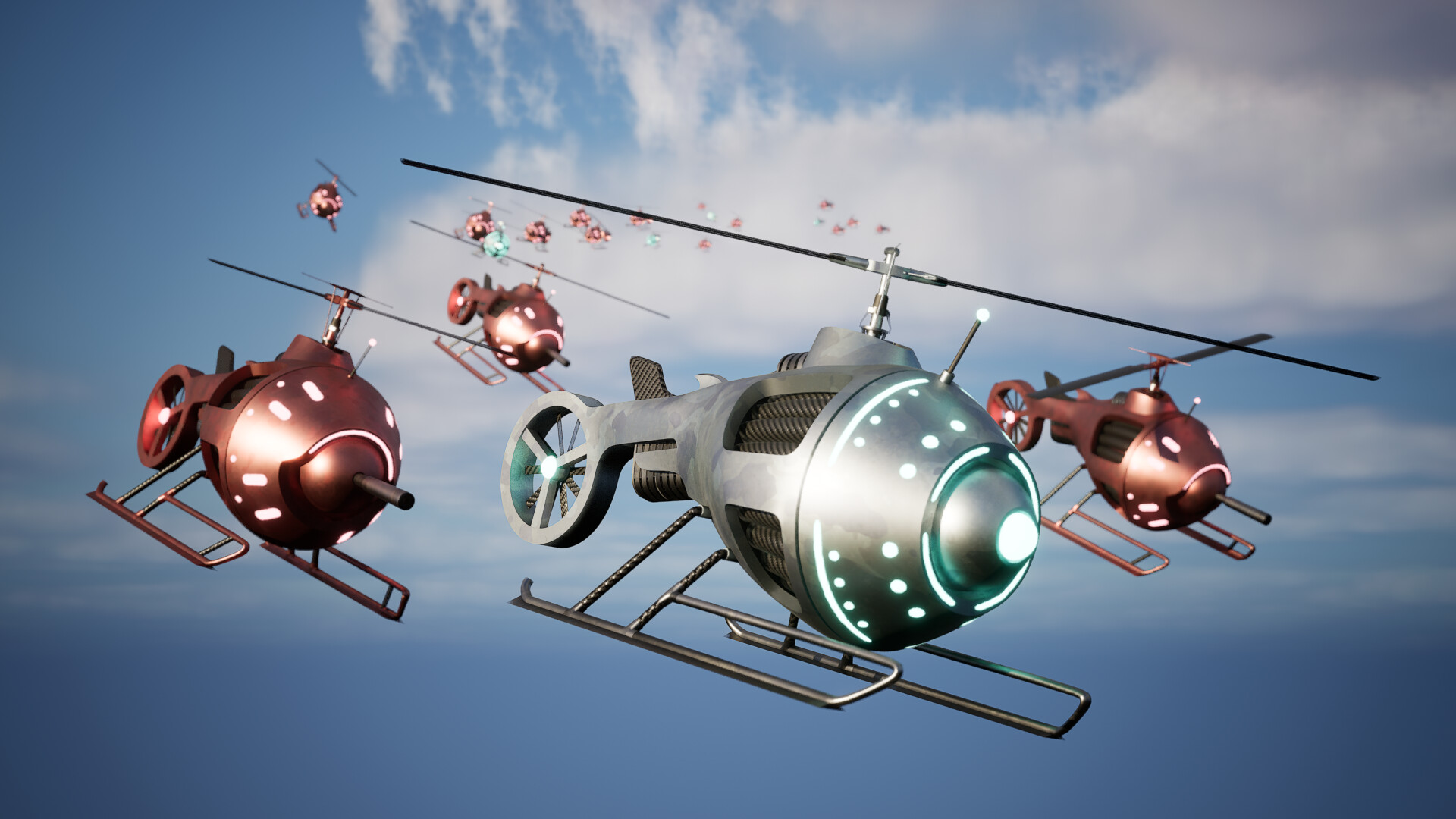 ArtStation - Sci-Fi Helicopter Drones