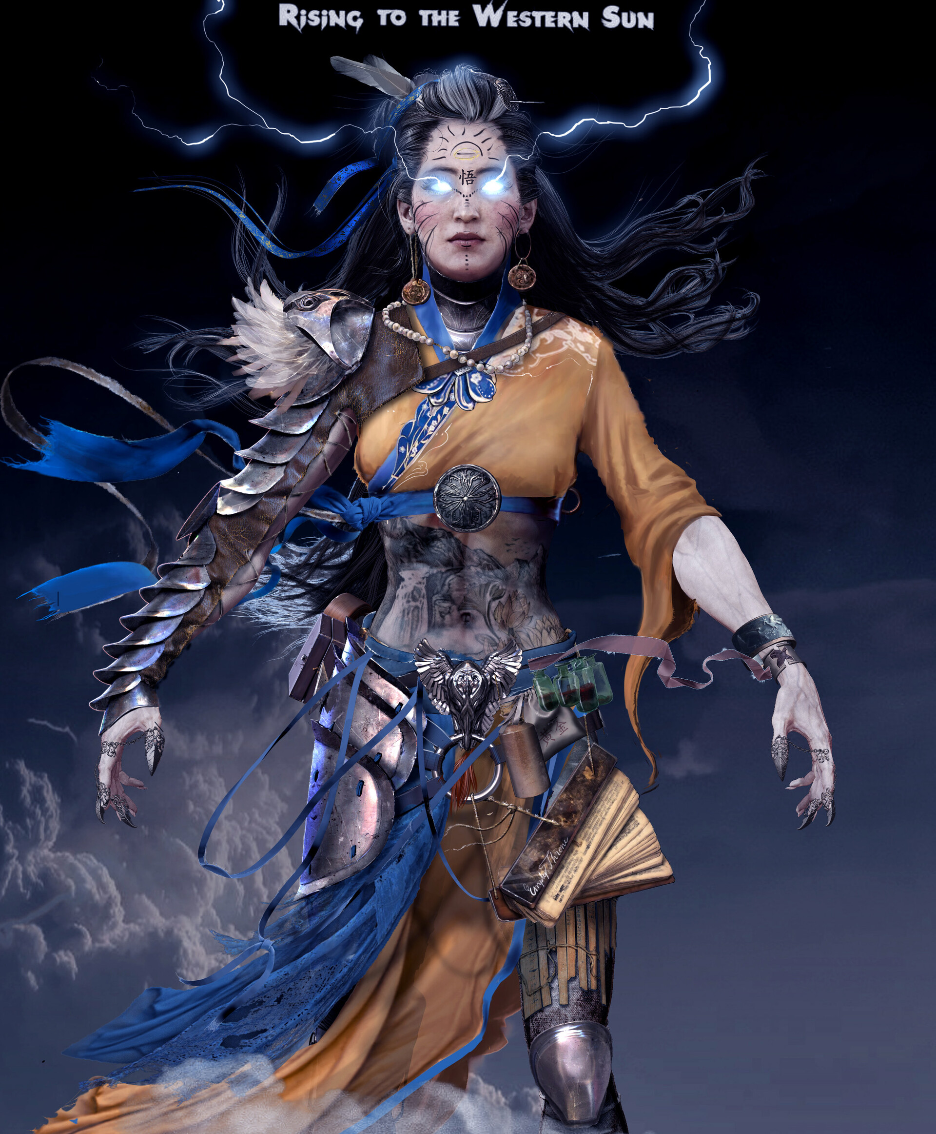 ArtStation - Rising Crane Bodhisattva concept