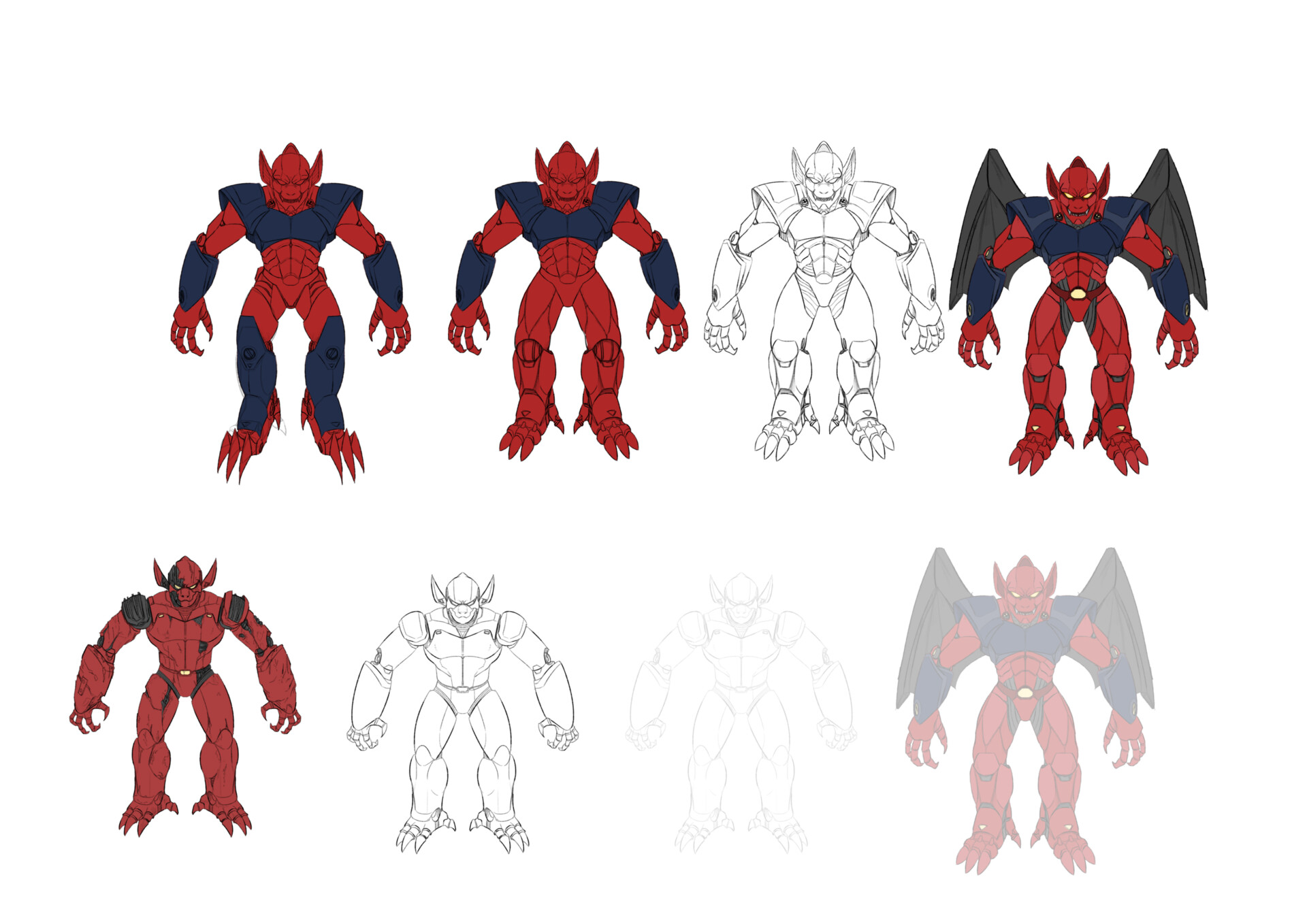 ArtStation - Technocité - Gargoyle's quest character remake - FireBrand