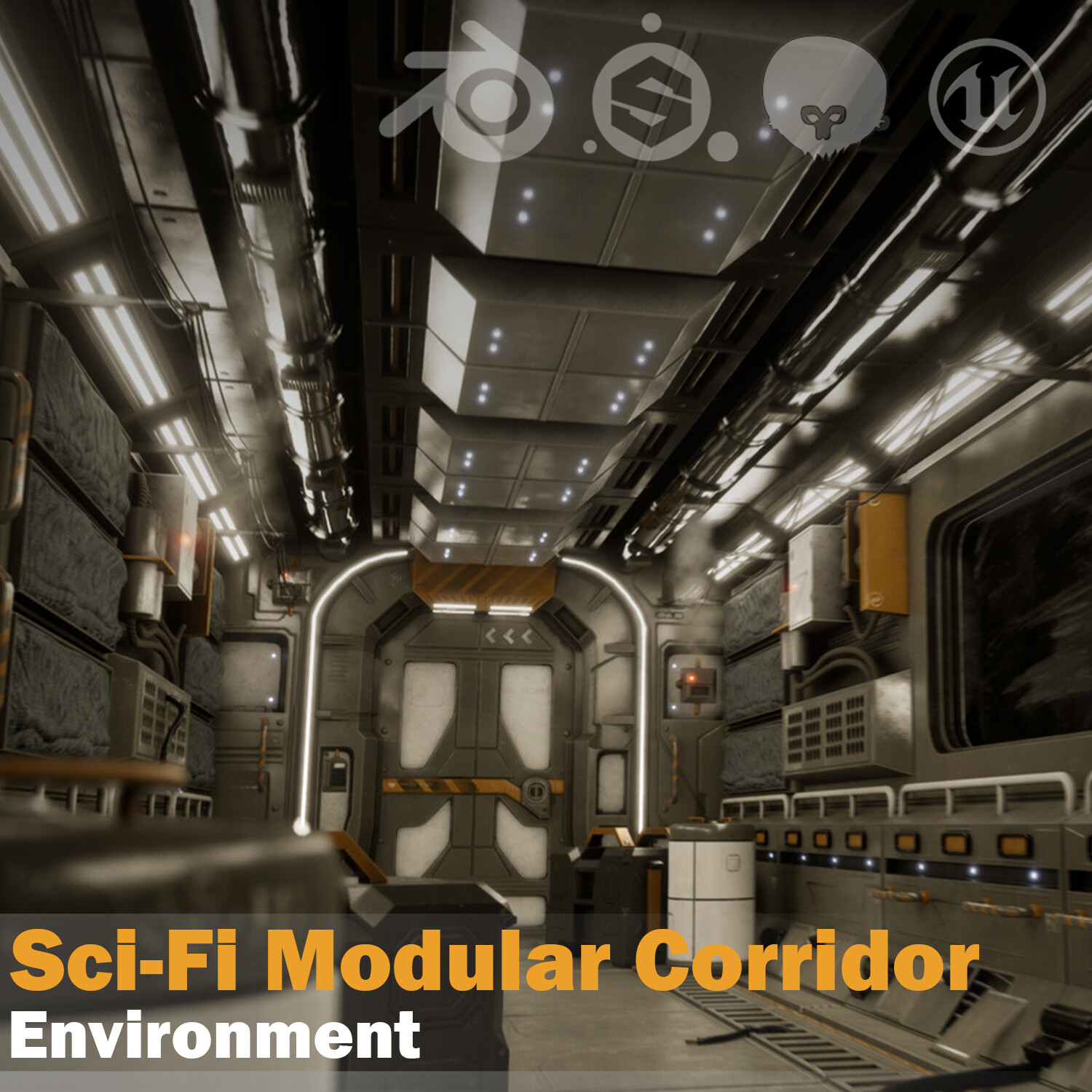 ArtStation - Sci-Fi Modular Corridor Environment