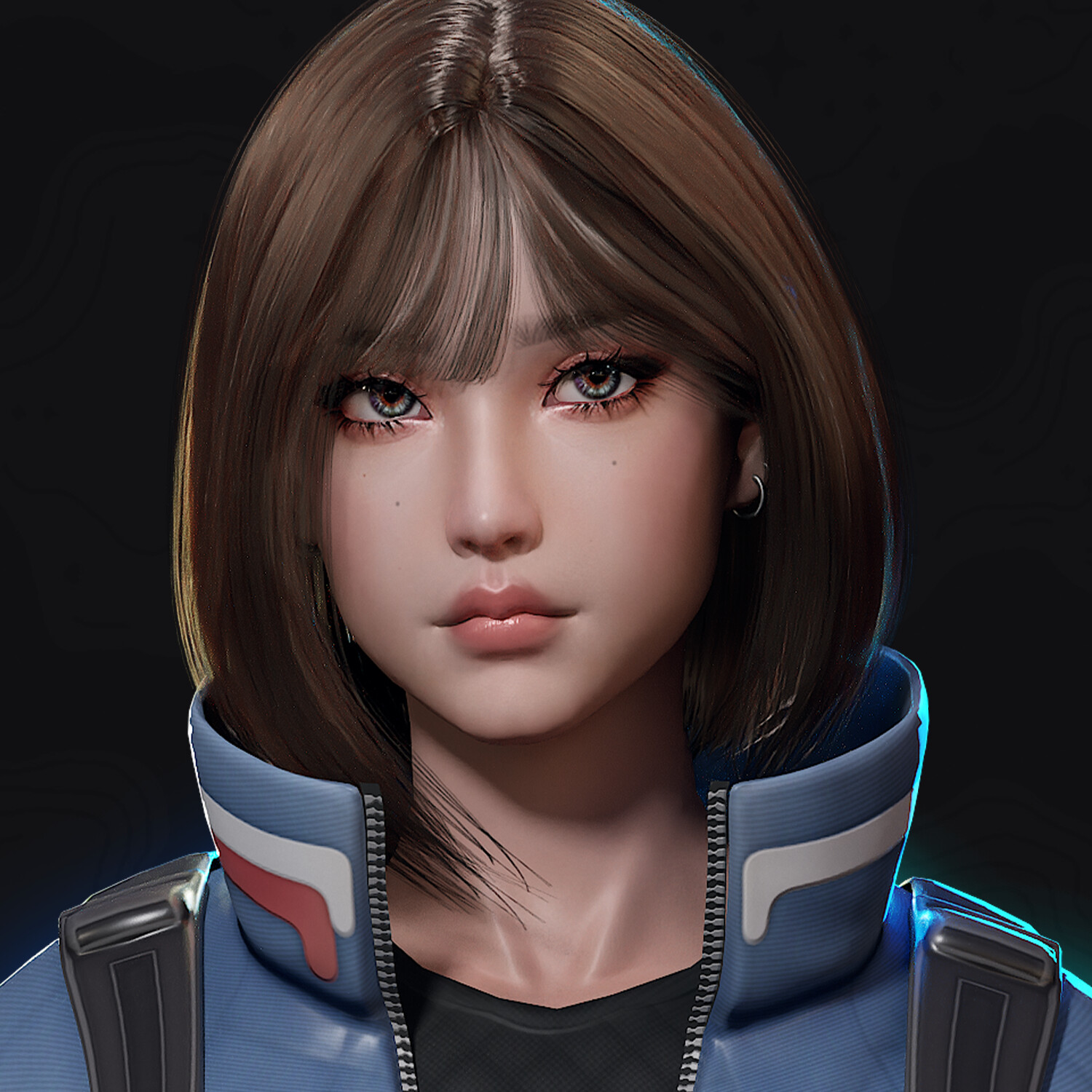 Ida Faber - Cyberpunk Street Fighter - Game Ready