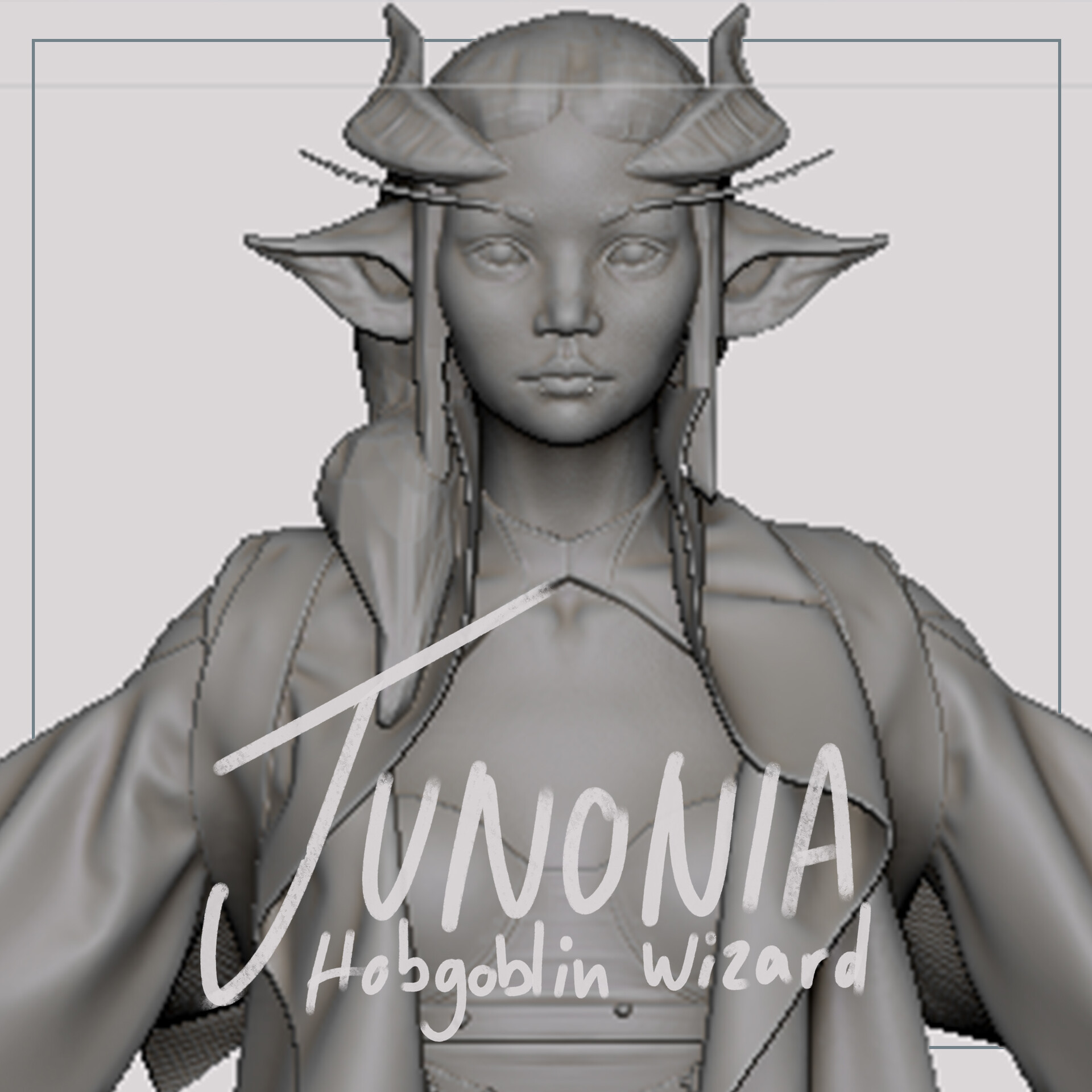 ArtStation - Junonia, the Hobgoblin Wizard- Wip