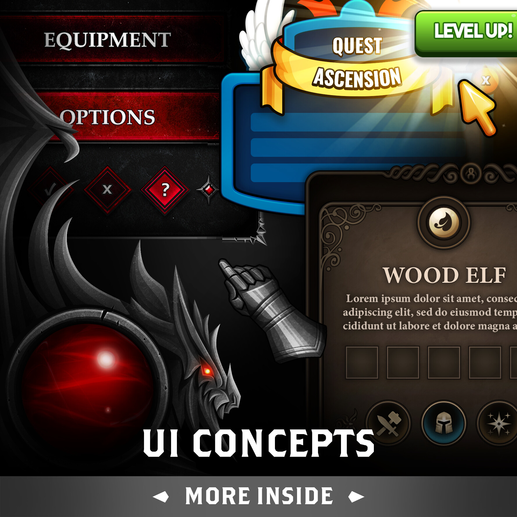 ArtStation - UI elements concepts