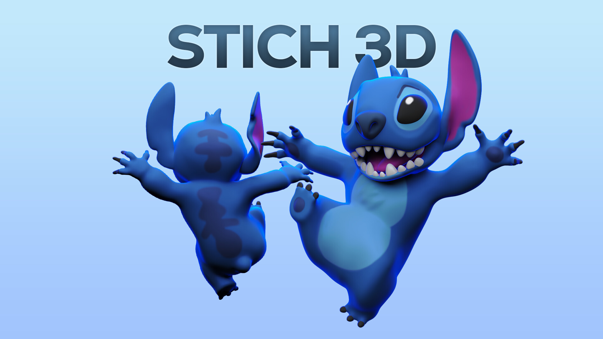 ArtStation - Stich 3d model timelapse