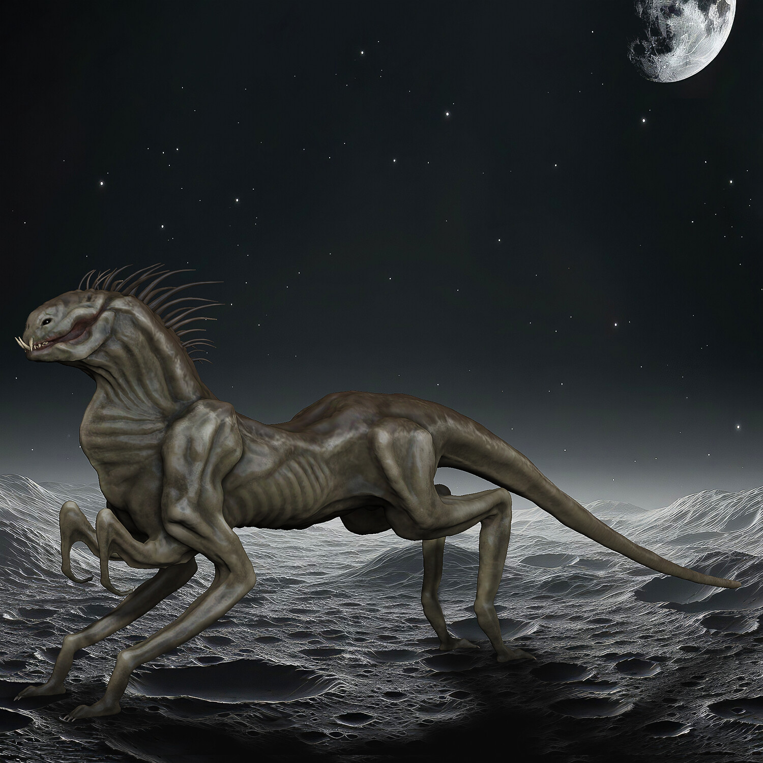 ArtStation - 3D Alien Creature - sculpting and texturing in Zbrush