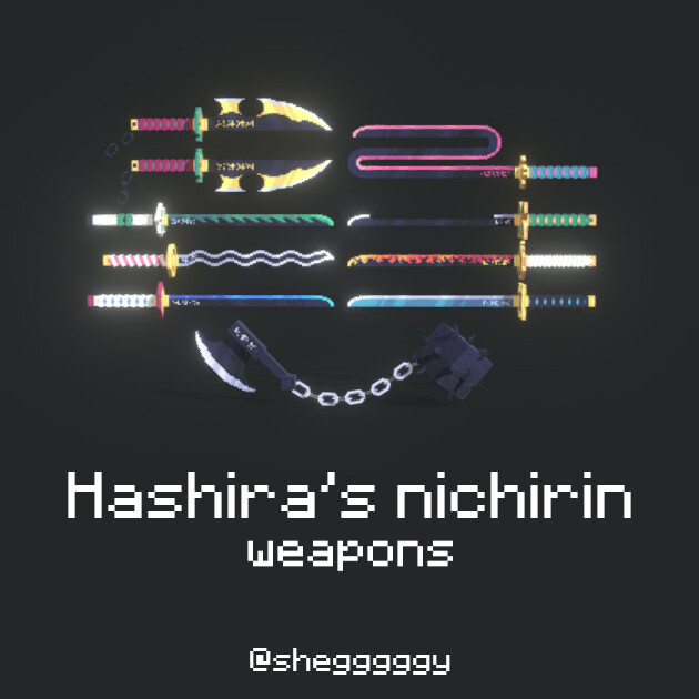 ArtStation - Hashira's nichirin weapons | Demon Slayer