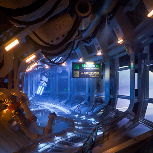 ArtStation - Project ORION, orbital nuclear research facility