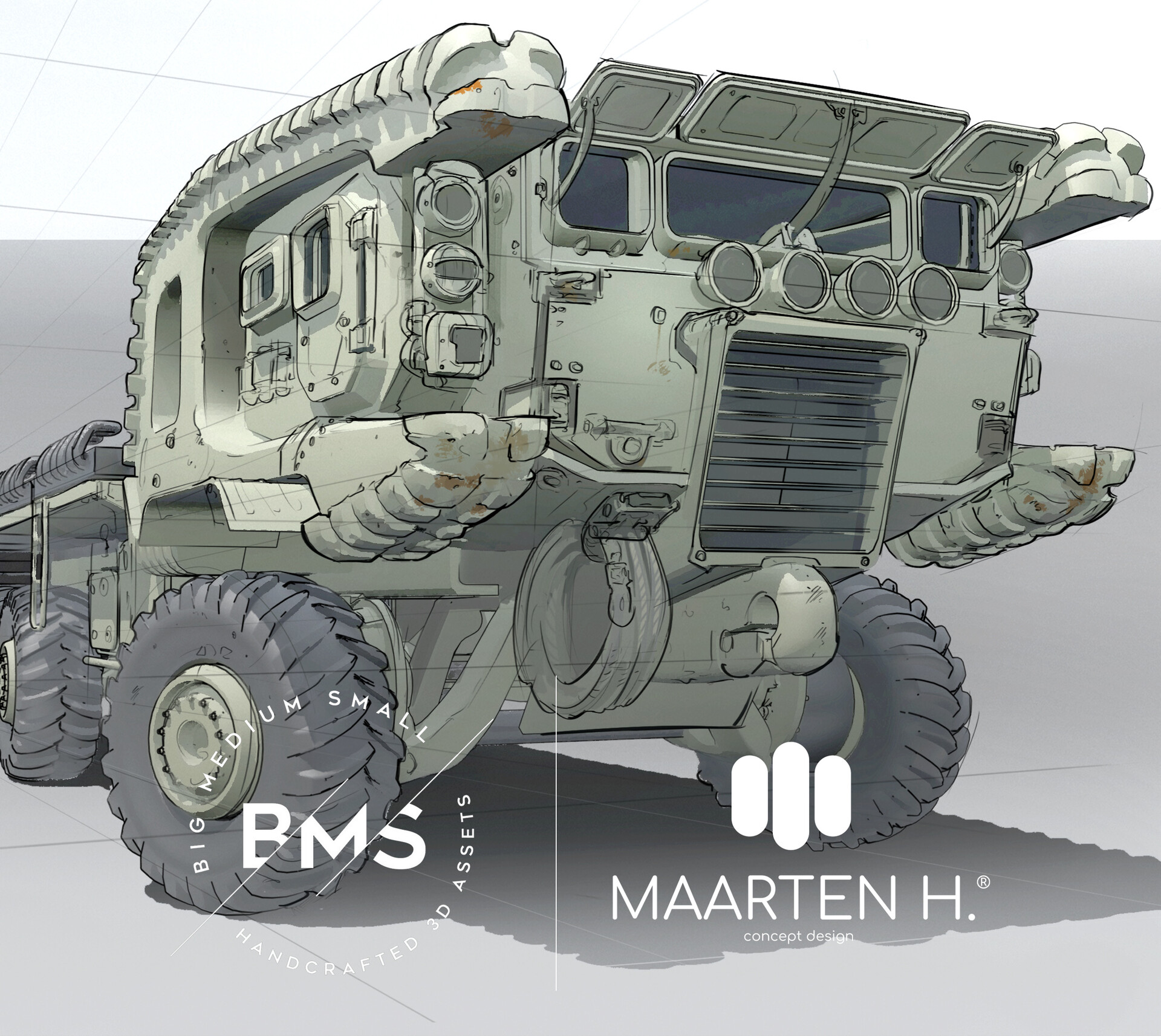 ArtStation - BMS: Tactical transport behind the scenes part 1
