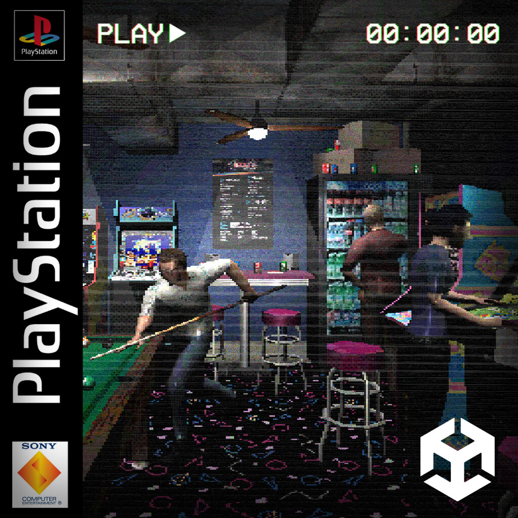 ArtStation - "Arcade Club" PS1 Style Environment