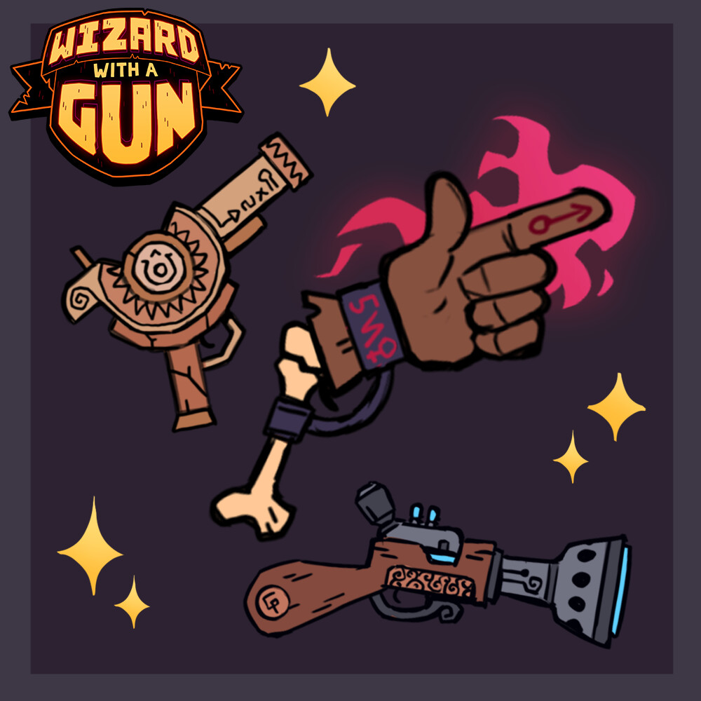 ArtStation - Wizard with a Gun - Guns!