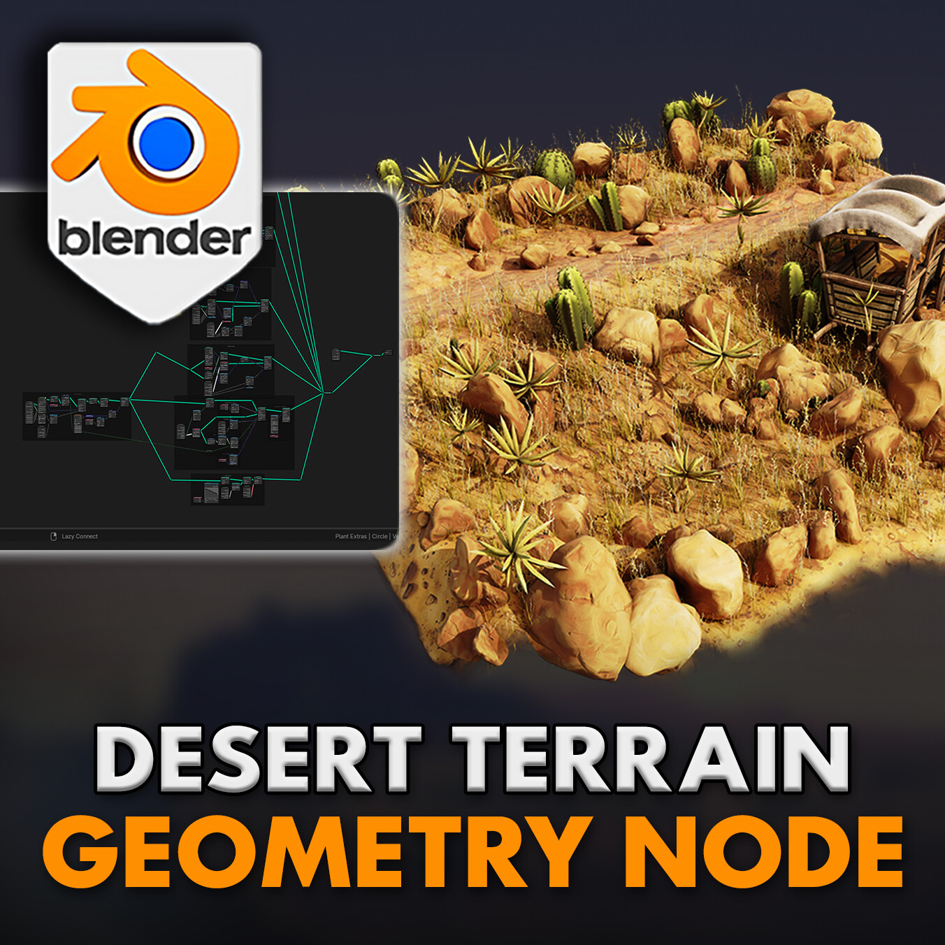 ArtStation - 3D Tudor Wild West Desert Terrain Geometry Node