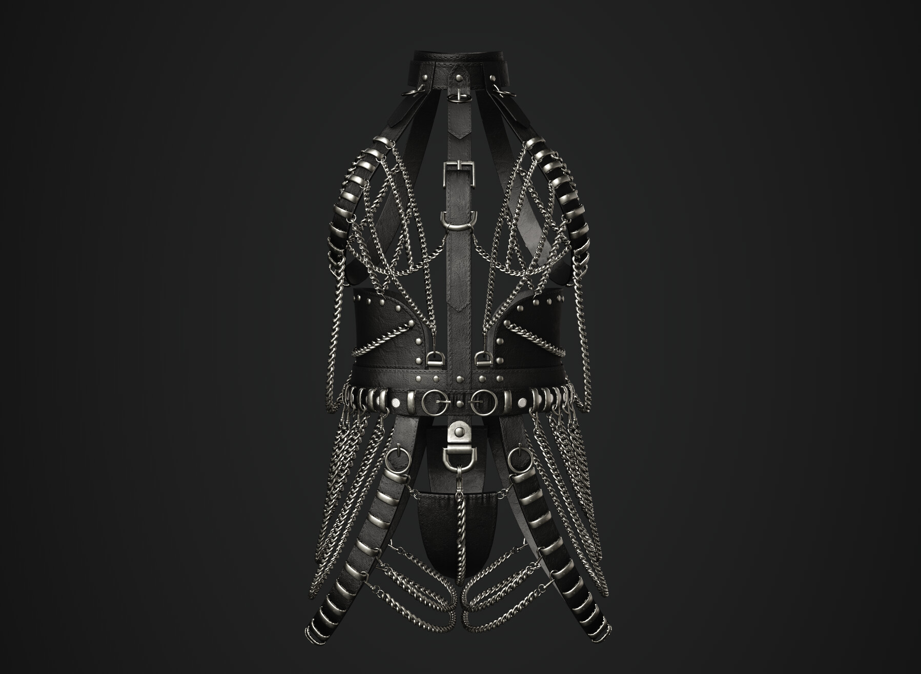 ArtStation - Leather & Chains Costume