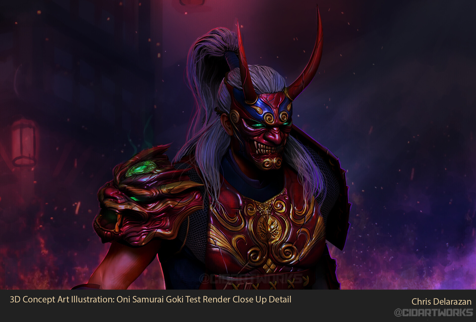 Chris Delarazan (@cidartworks) - 3D Concept Art: Oni Samurai Goki