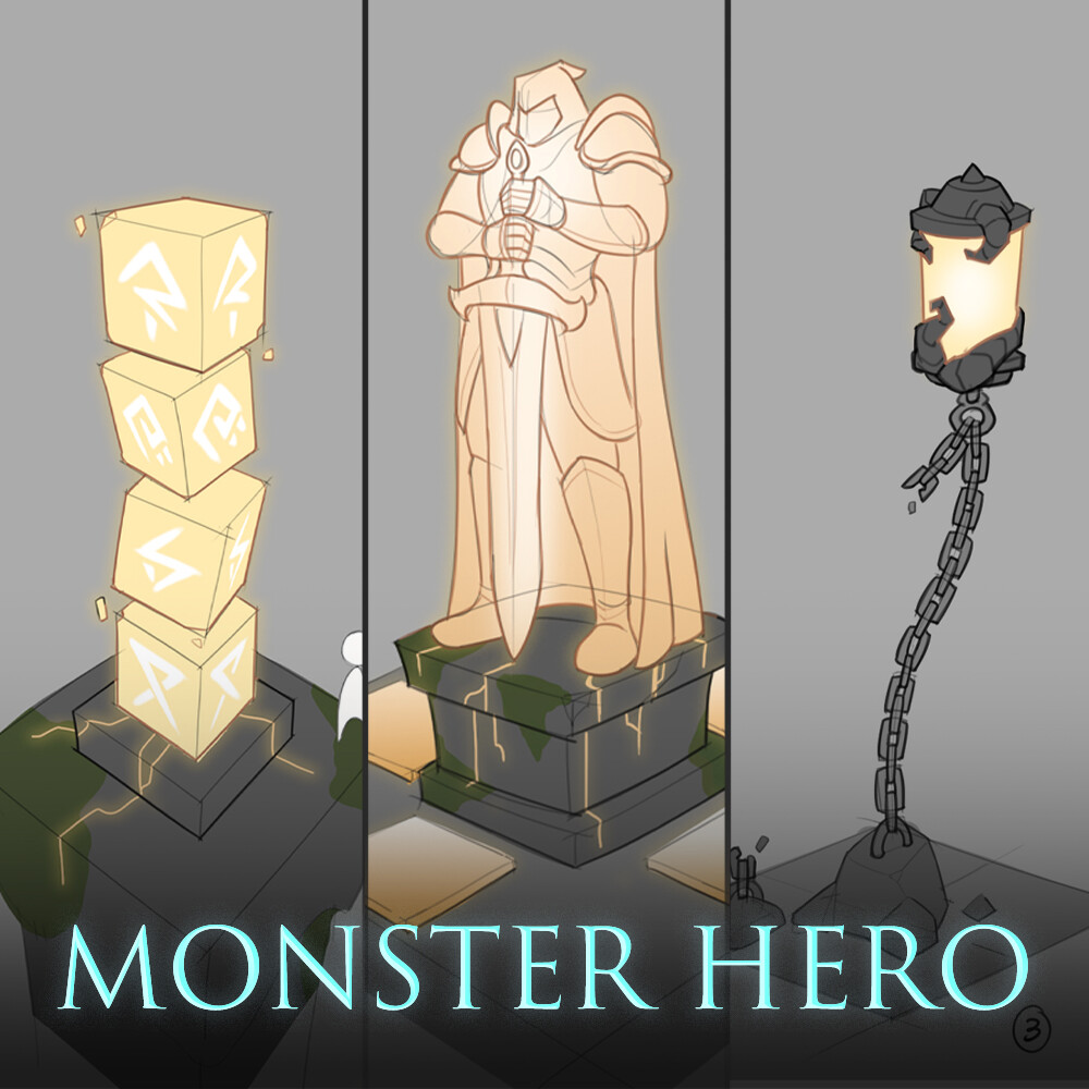 ArtStation - Monster Hero: Asmund Town Light