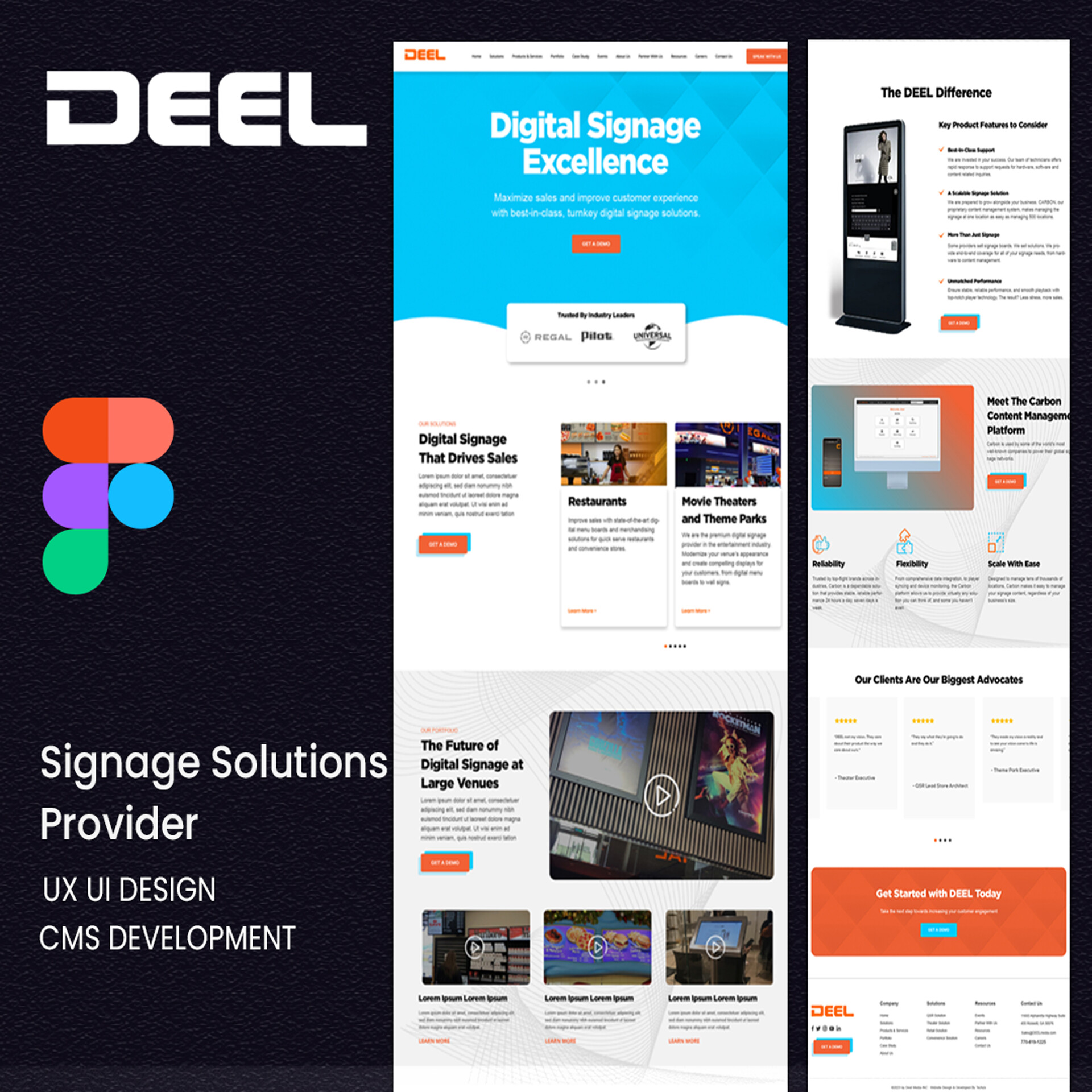 ArtStation - Media/Digital signage company website UI/UX design.