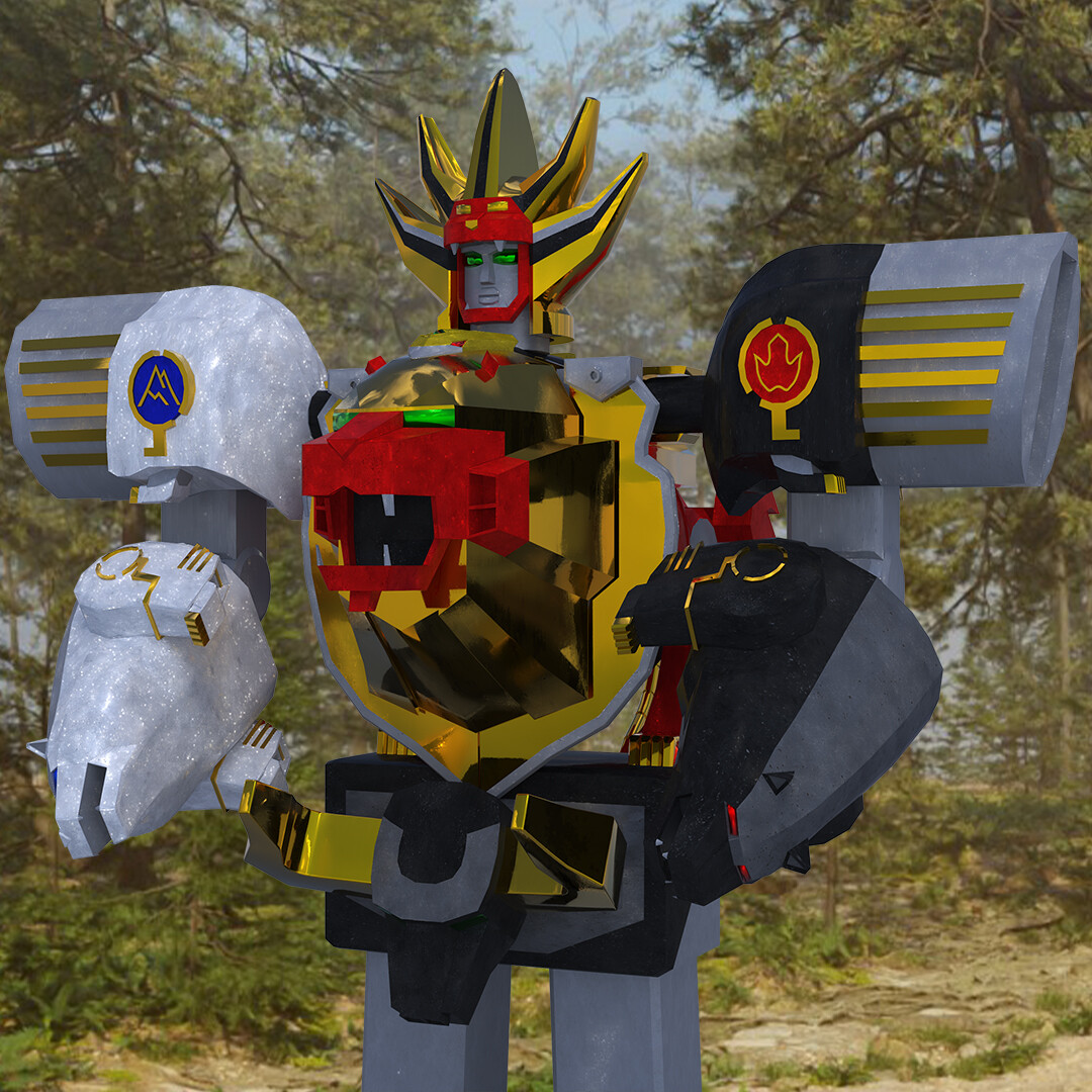 ArtStation - Wild Force Megazord Double Knuckle / GaoKing Double Knuckle