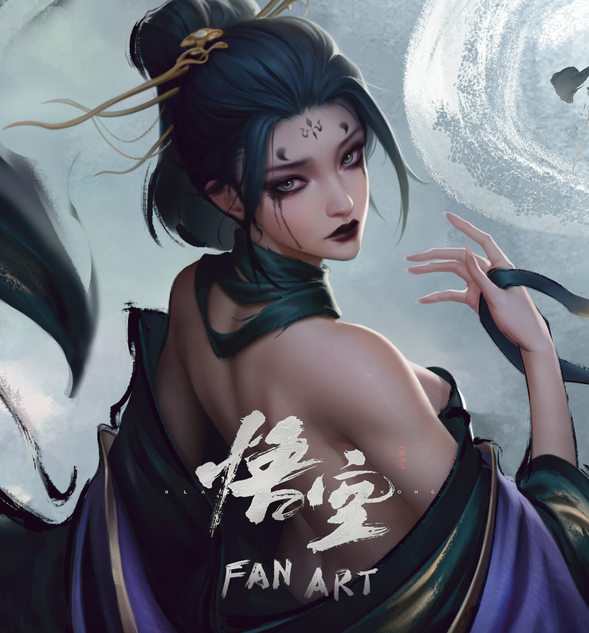 ArtStation - 黑神话：悟空 四妹同人 / Black Myth: Wukong The Fourth Sister Fanart