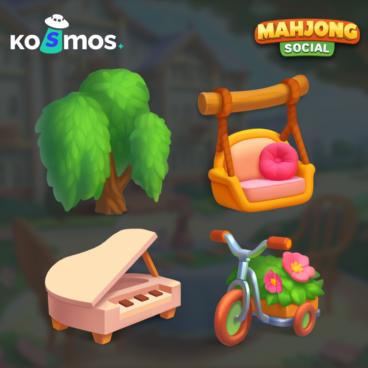 ArtStation - Mahjong Social - decor icons