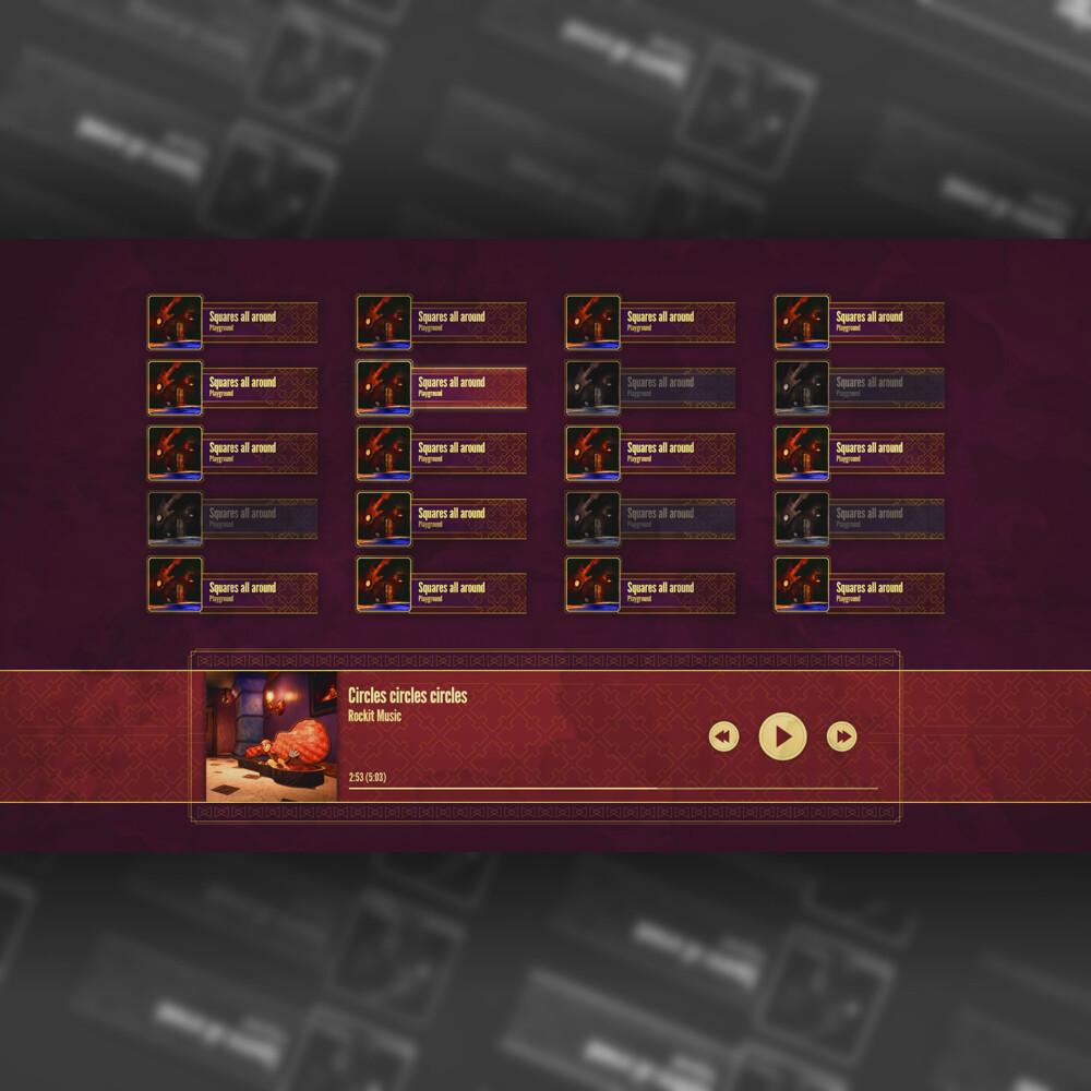 ArtStation - Song selection screen: art deco