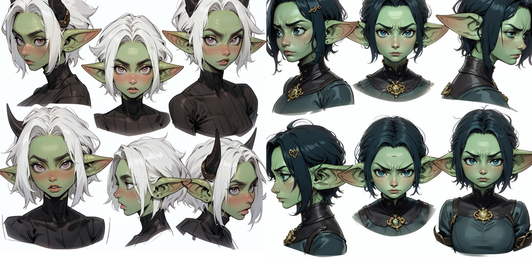 ArtStation - 399 Anime Goblin Colony Multiple Face Angles and ...