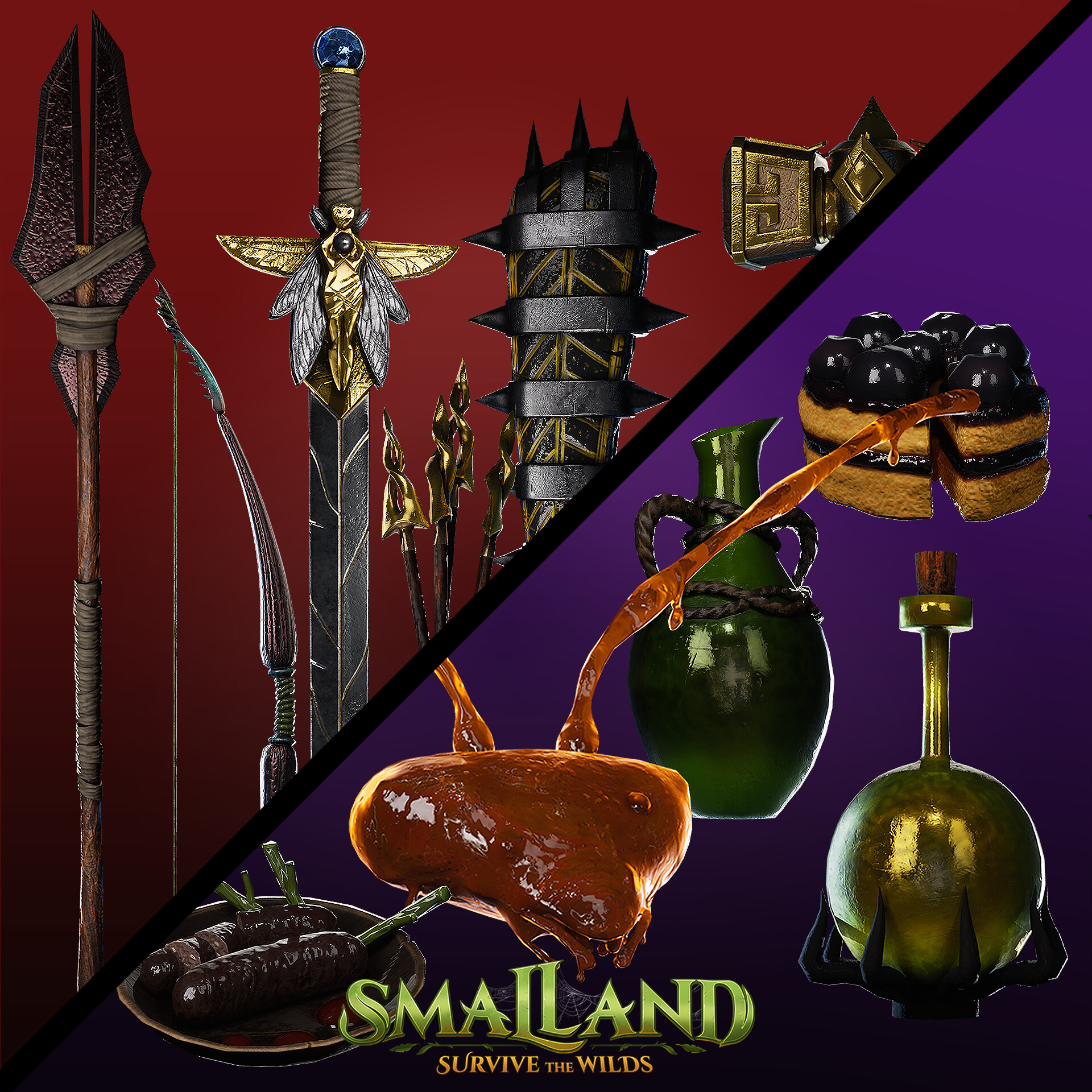 ArtStation - Realtime Assets - Weapons & Props - Smalland