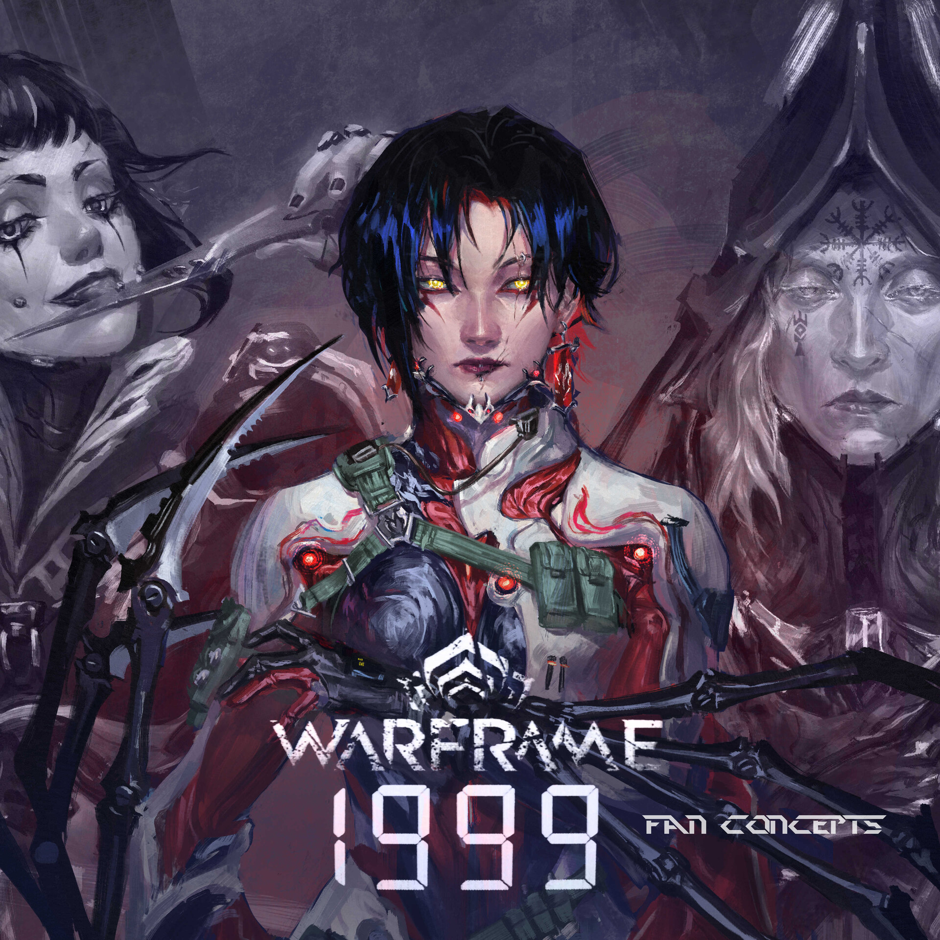 ArtStation - Proto Garuda, Nekros And Mirage Warframe 1999 fan art