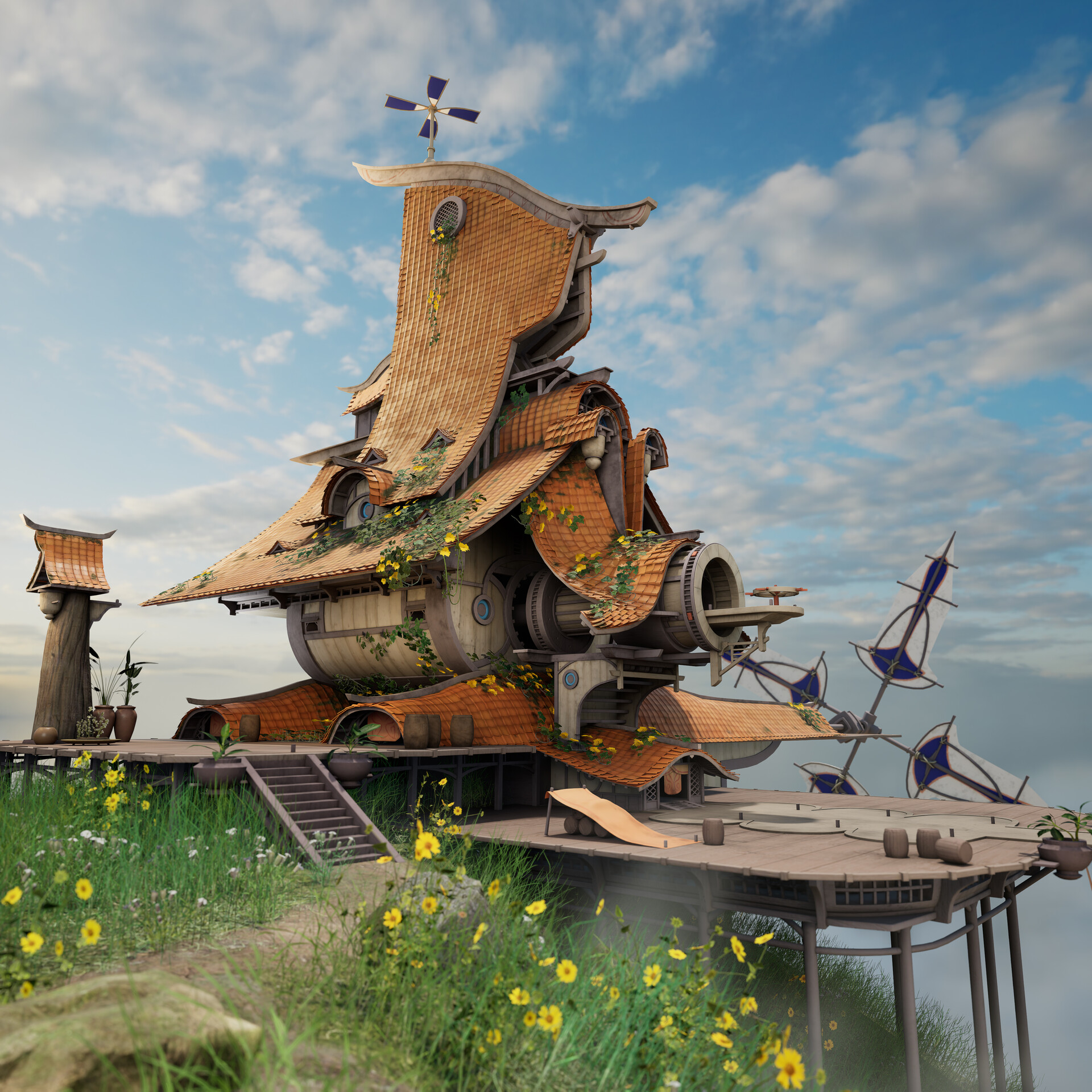 ArtStation - Flight Training House