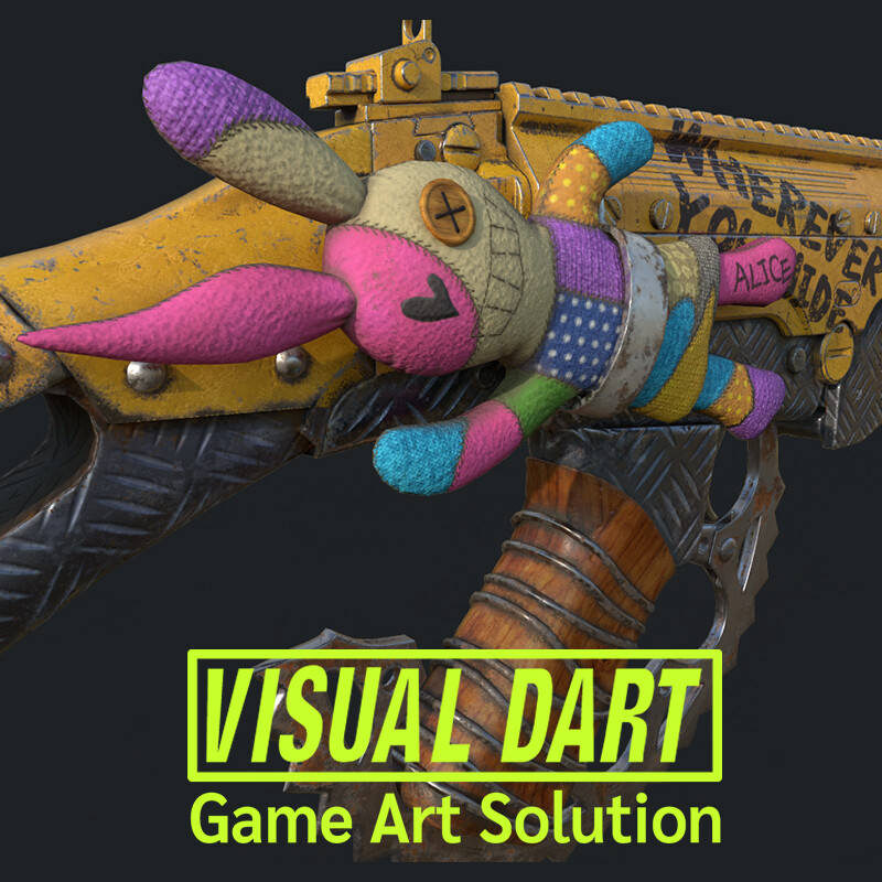 ArtStation - 3D prop modeling - gun - high-poly