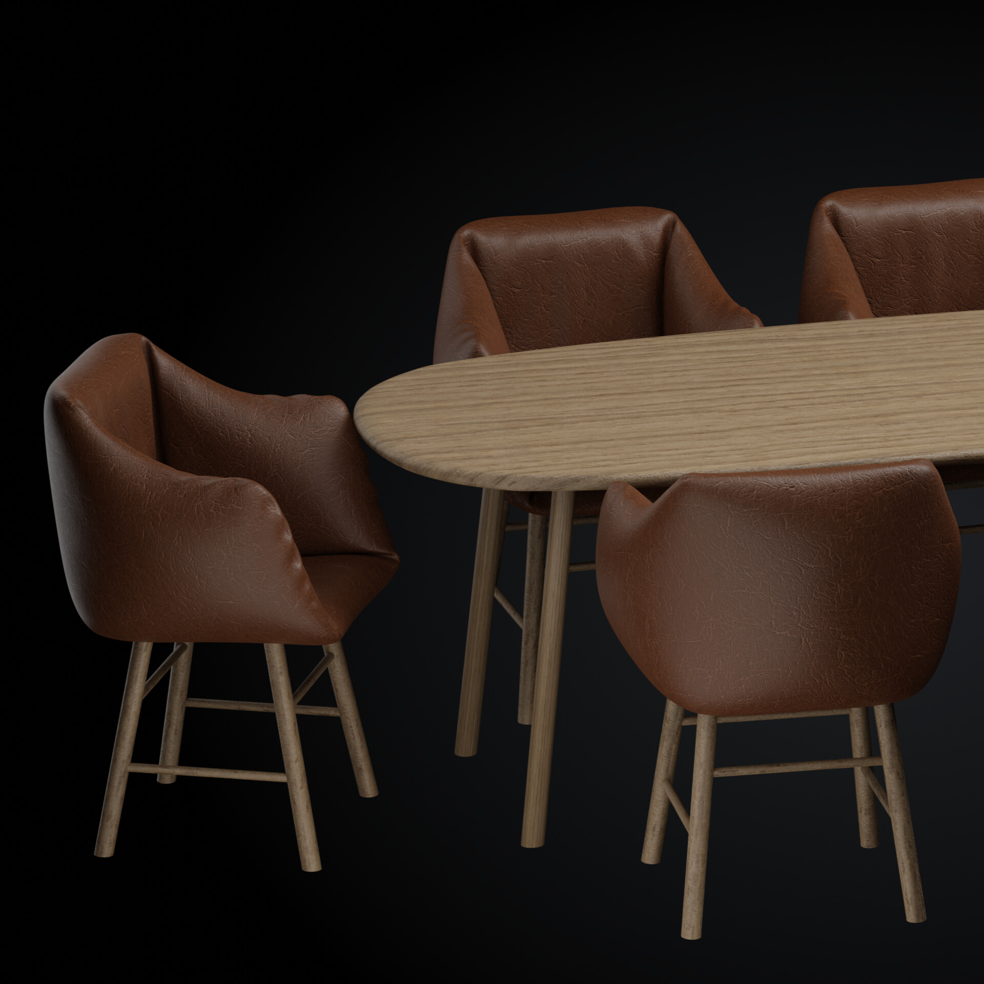 ArtStation - Dining room furniture set