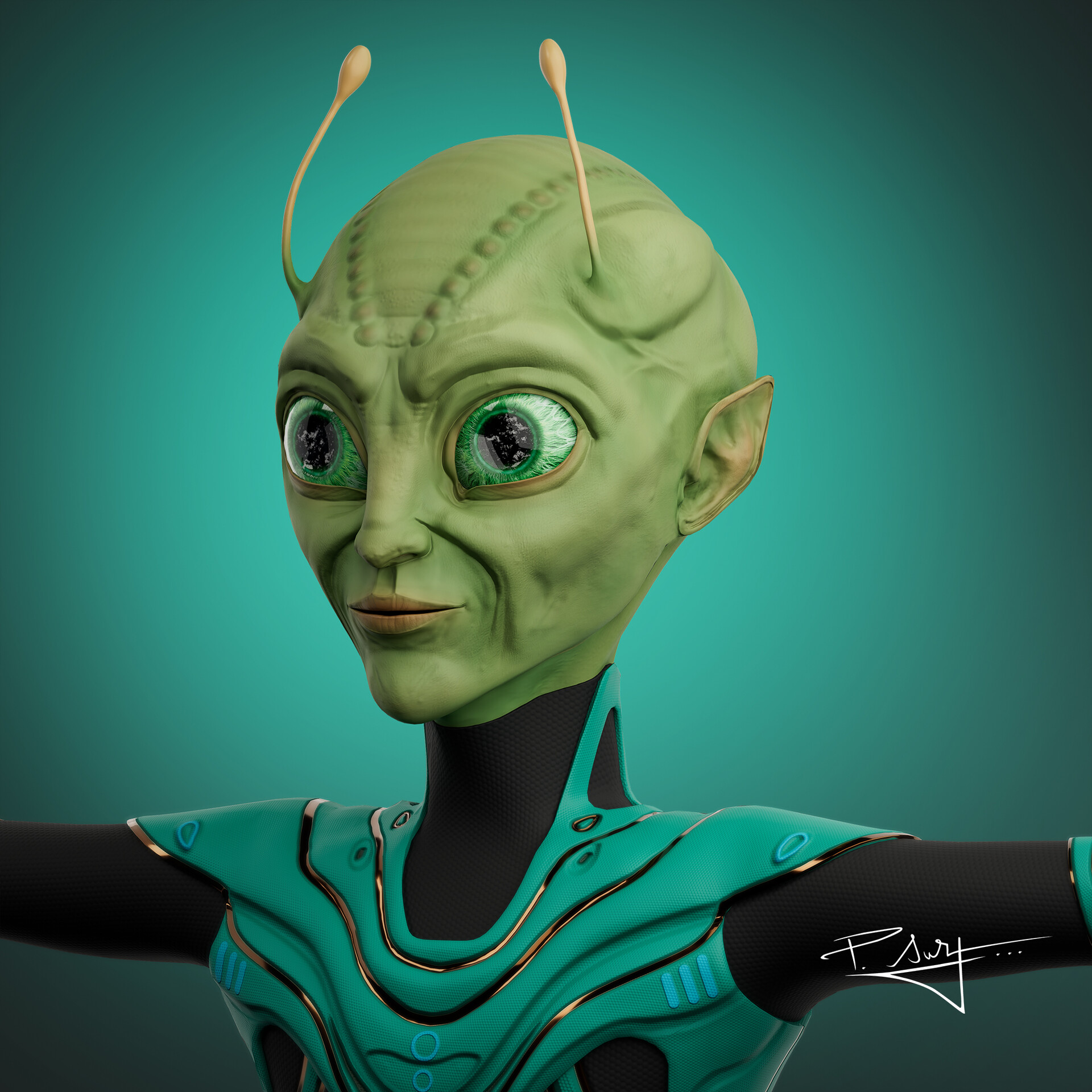 ArtStation - Character Model - Alien