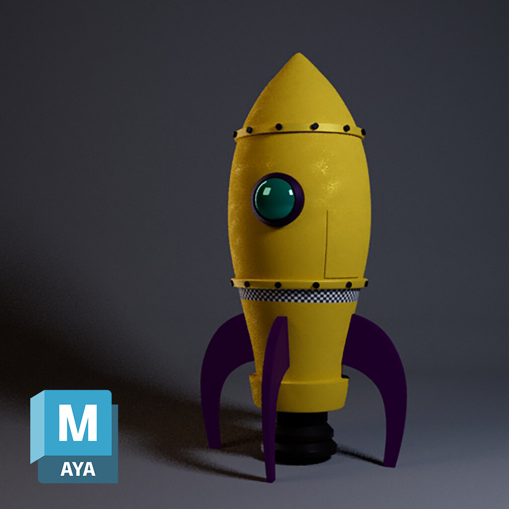 ArtStation - Toy Rocket 3D Model