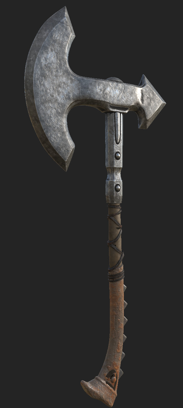 ArtStation - Steel War Axe Model w Textures (Approx. 8 hours from idea ...
