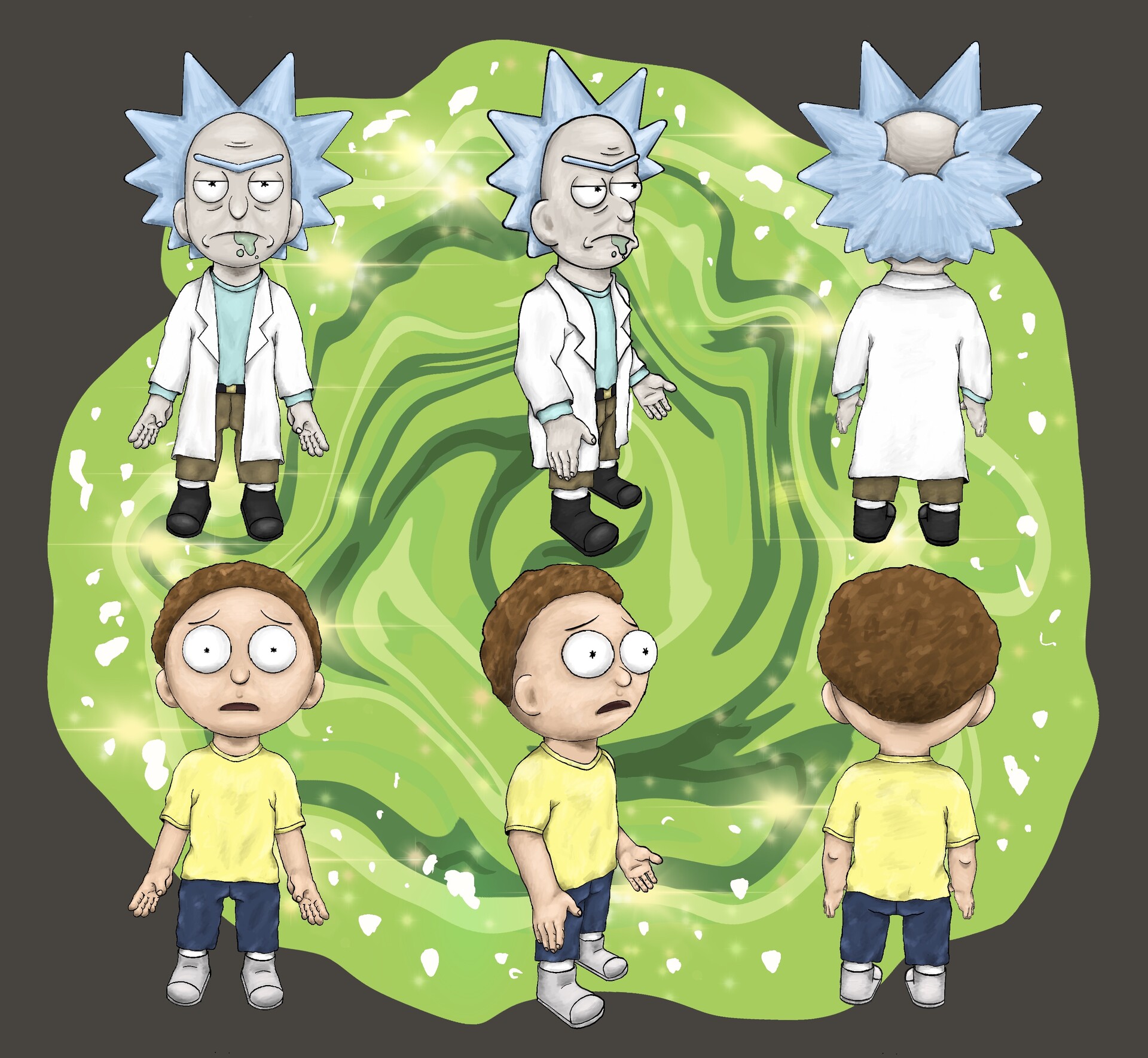 ArtStation - Fan Art - Rick and Morty - Turnaround