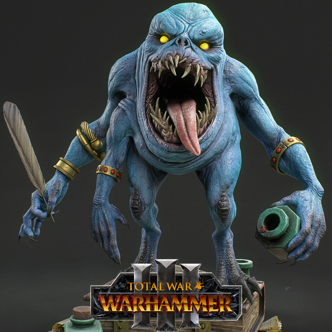 ArtStation - Blue Scribes : Total War Warhammer 3 - lowpoly model