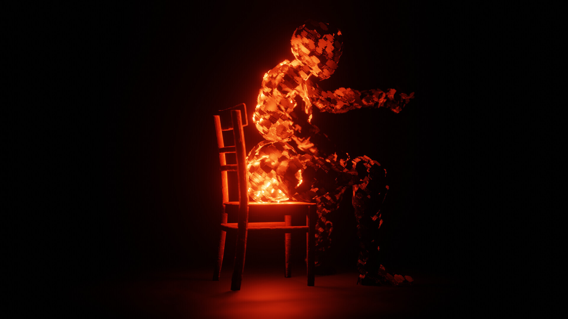 ArtStation - PASSIONATE MAN on the throne of curiosity - ( Fire man )