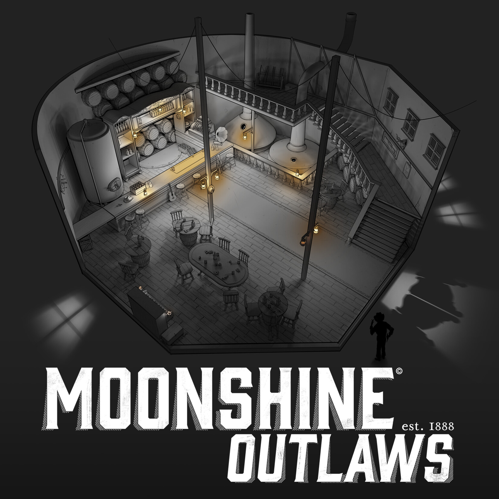ArtStation - Moonshine Outlaws: Whiskey Distillery