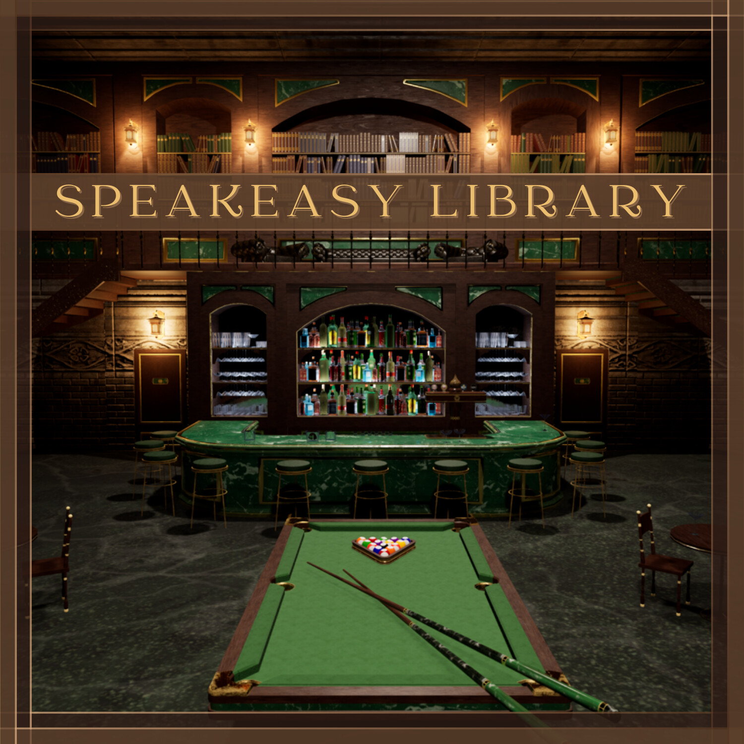 ArtStation - Library Speakeasy