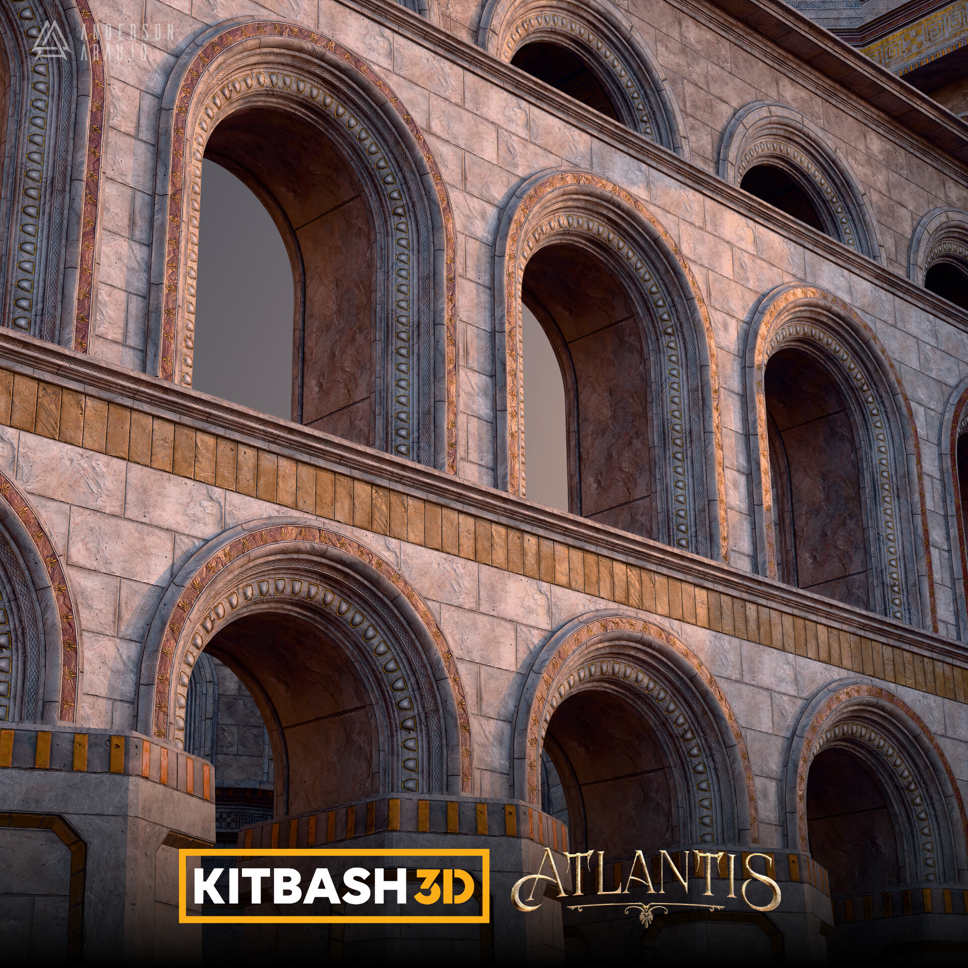 ArtStation - Kitbash 3D - Aqueduct - Atlantis