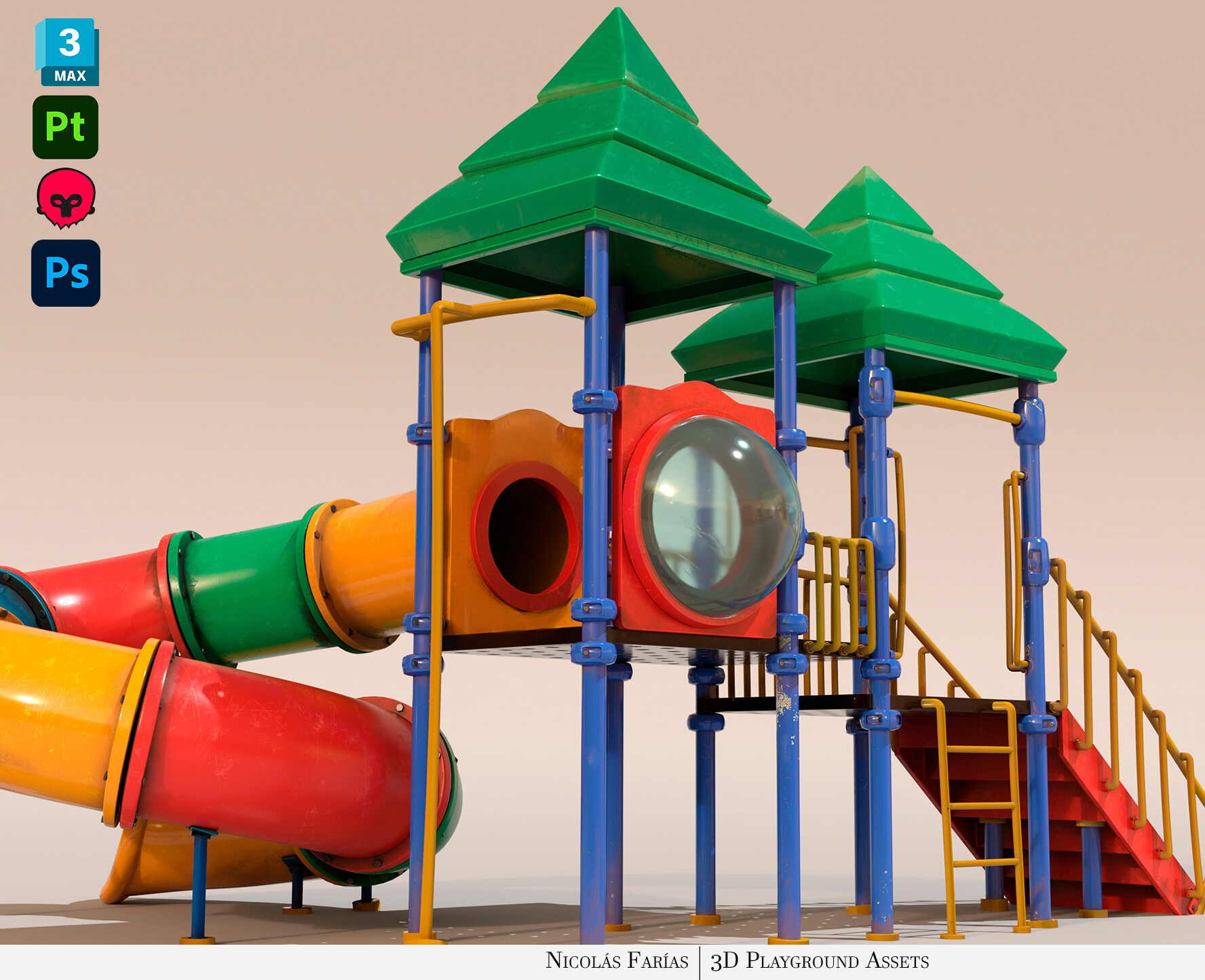 ArtStation - Cartoon 3D Playground assets