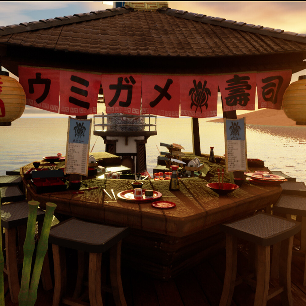 ArtStation - Turtle Sushi Restaurant