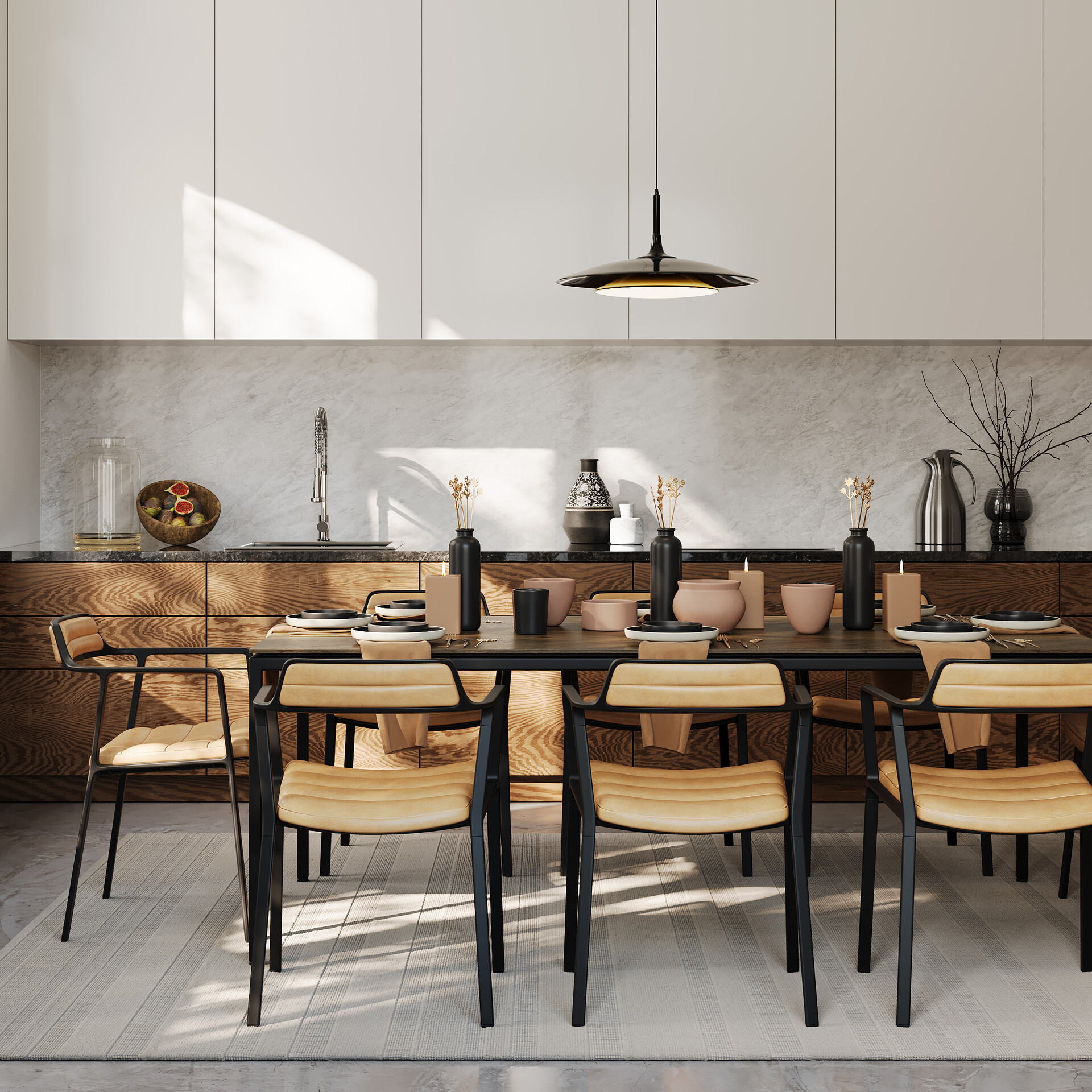 ArtStation - Archmodels vol. 293 - collection of stylish dining furniture 3d models