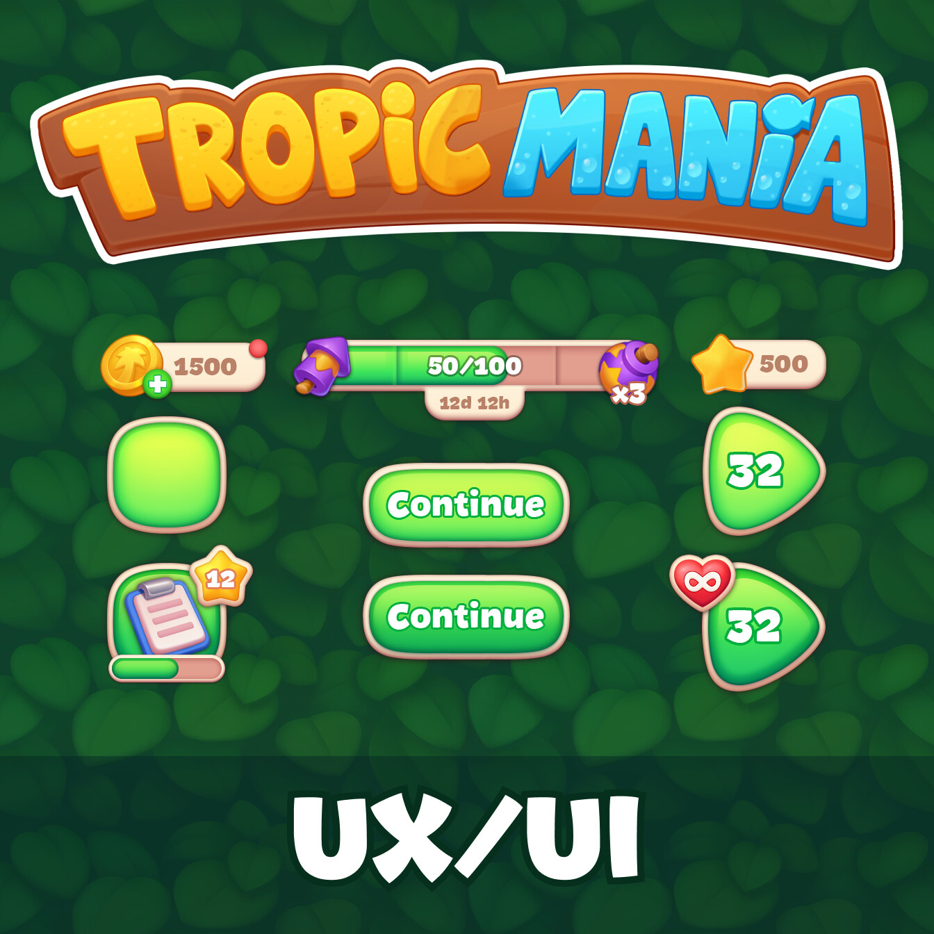 ArtStation - Tropicmania UI