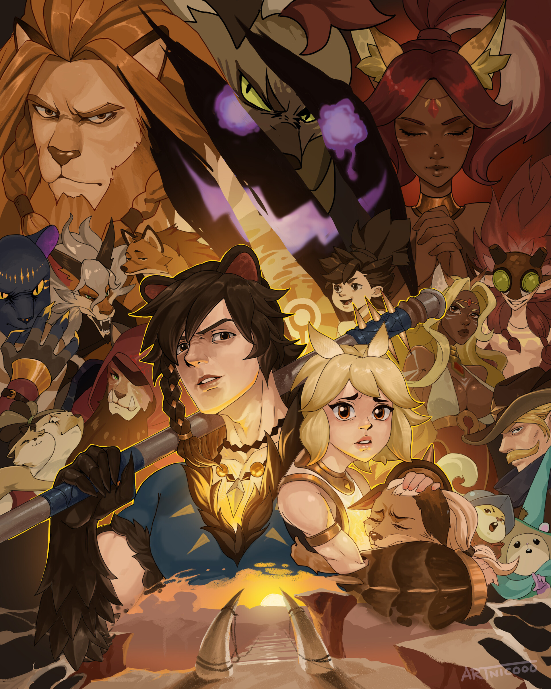 ArtStation - Song of strife AFK Journey Contest entry