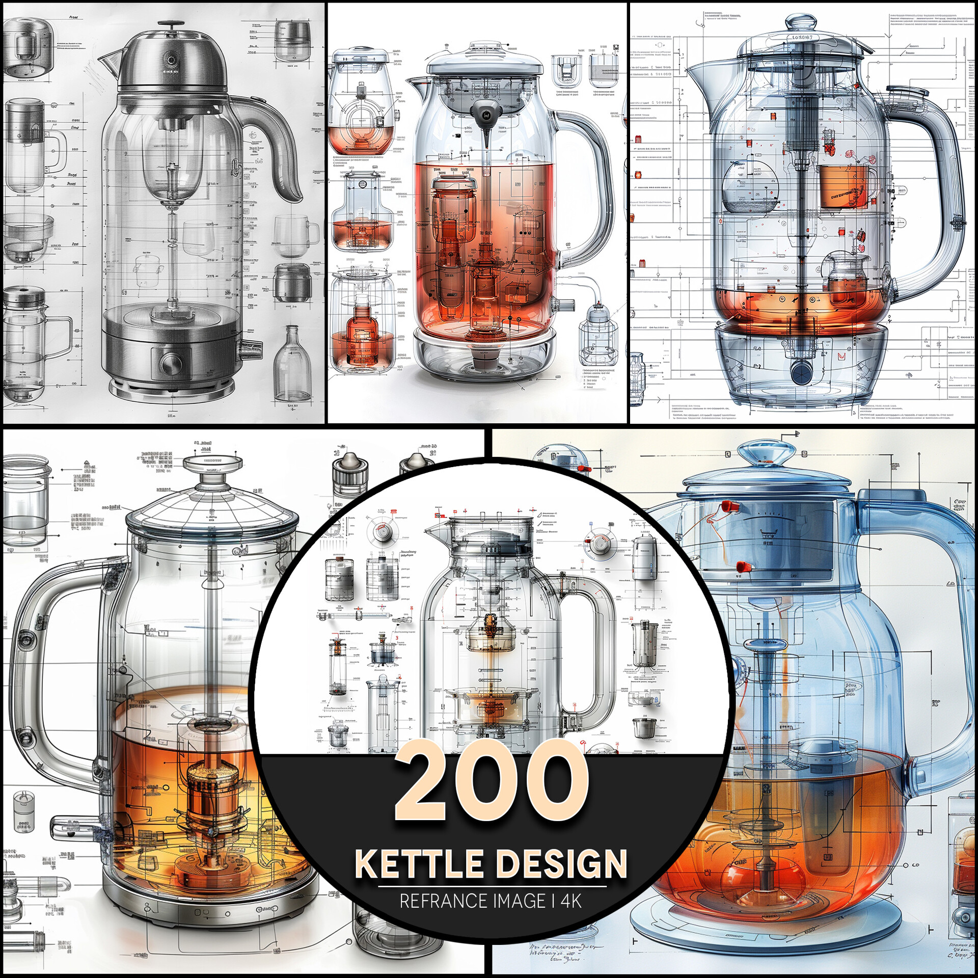 Pixel Ref - Kettle Design 4K Reference/Concept Images