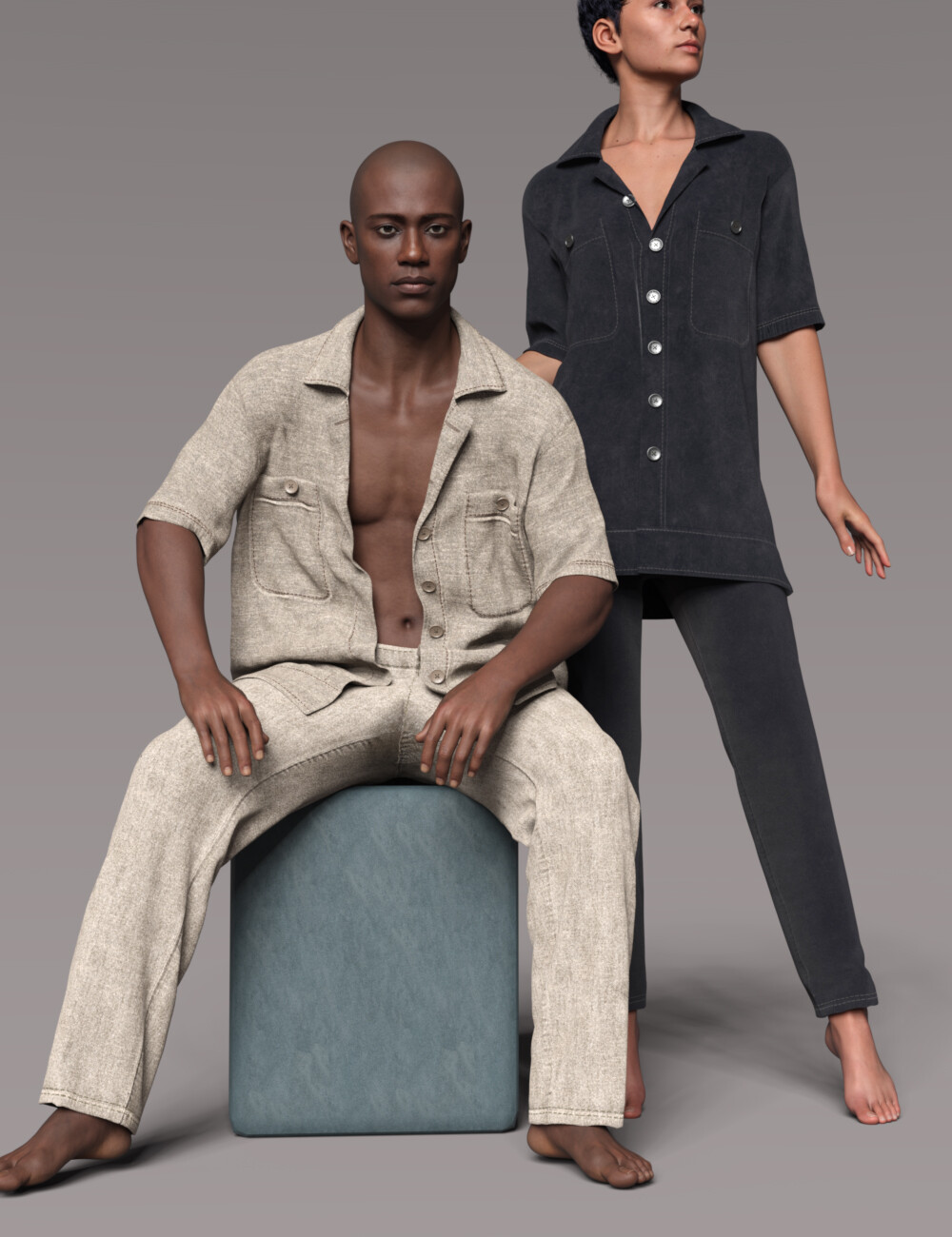 ArtStation - dForce Savannah Style Duo for Genesis 9