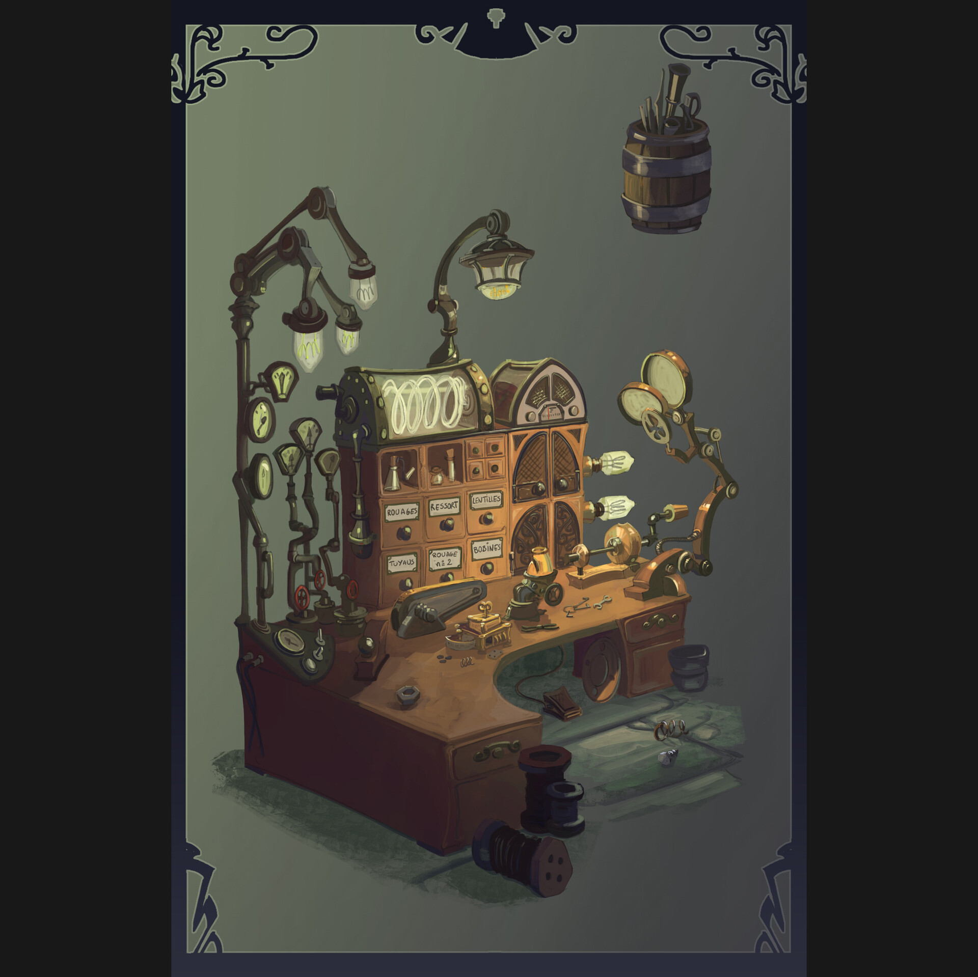 ArtStation - Inventor's desk