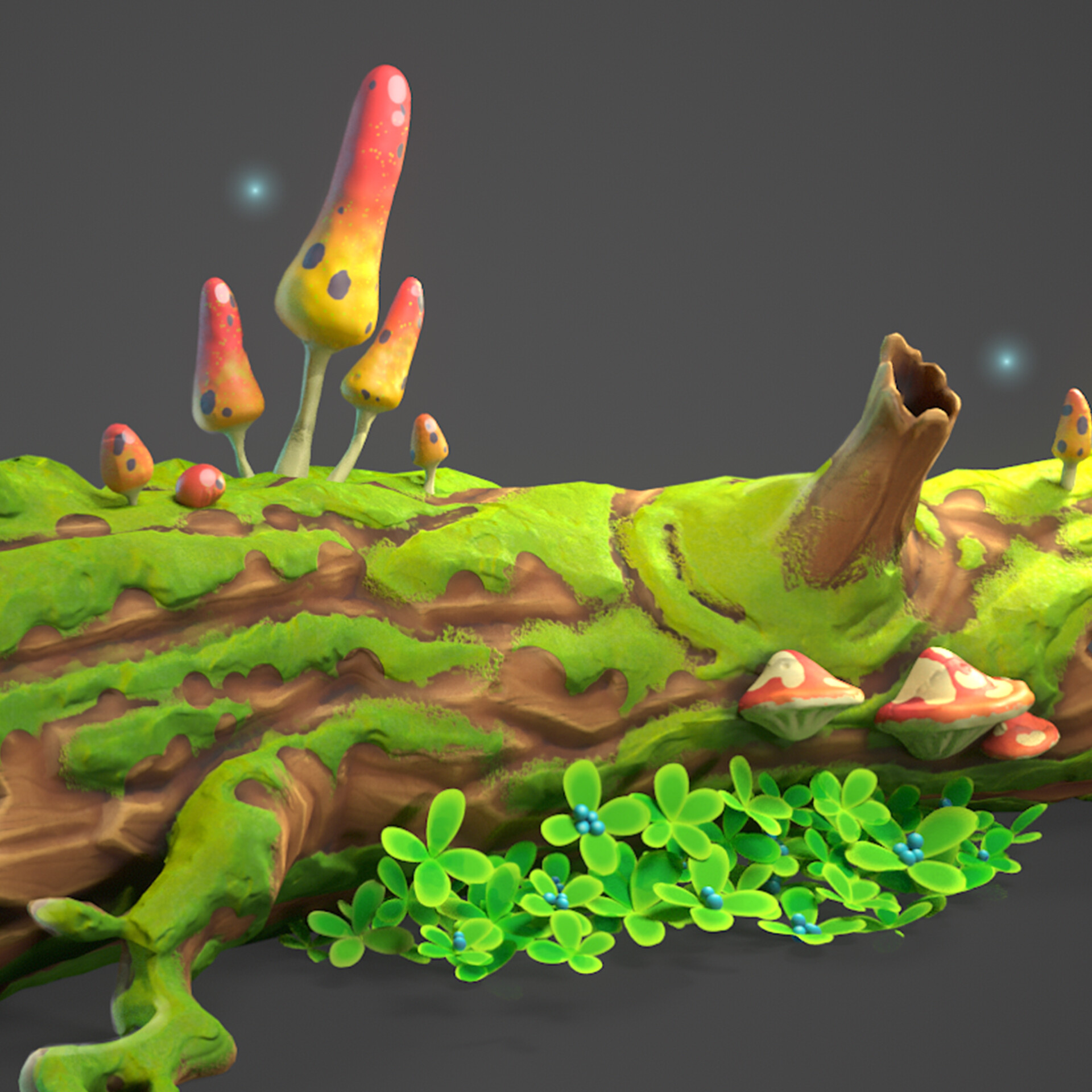 ArtStation - Mossy Log