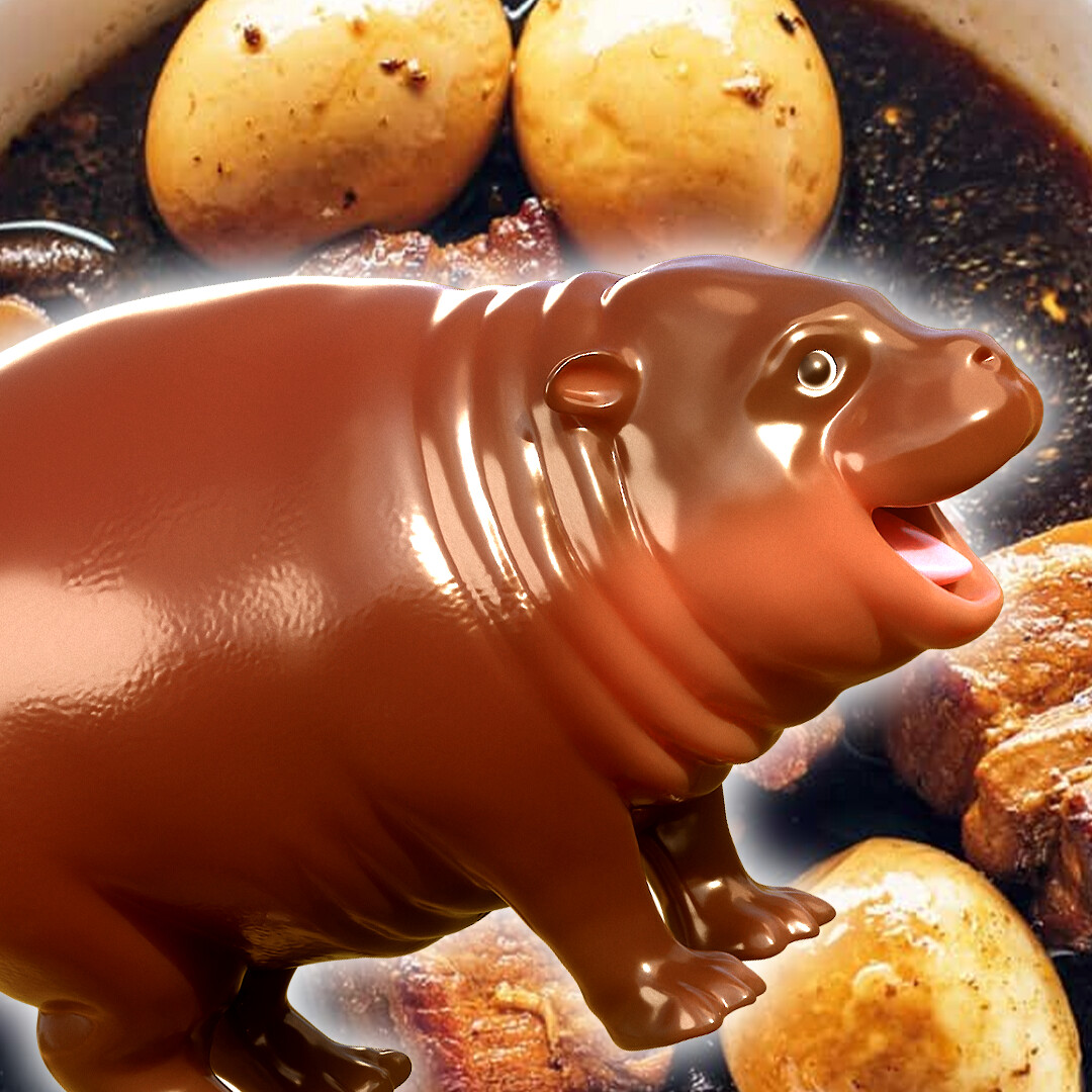 ArtStation - Moo-Deng the Pygmy Hippo