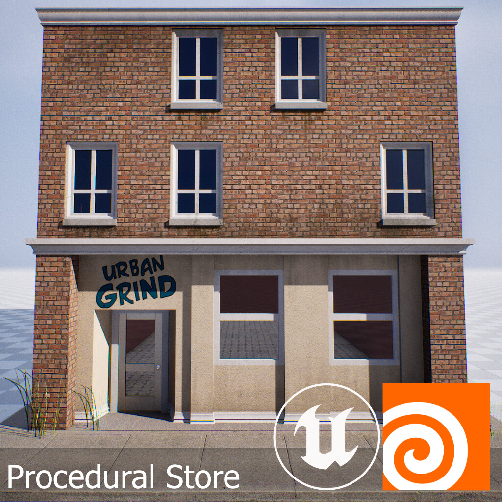 ArtStation - Procedural Downtown Storefront